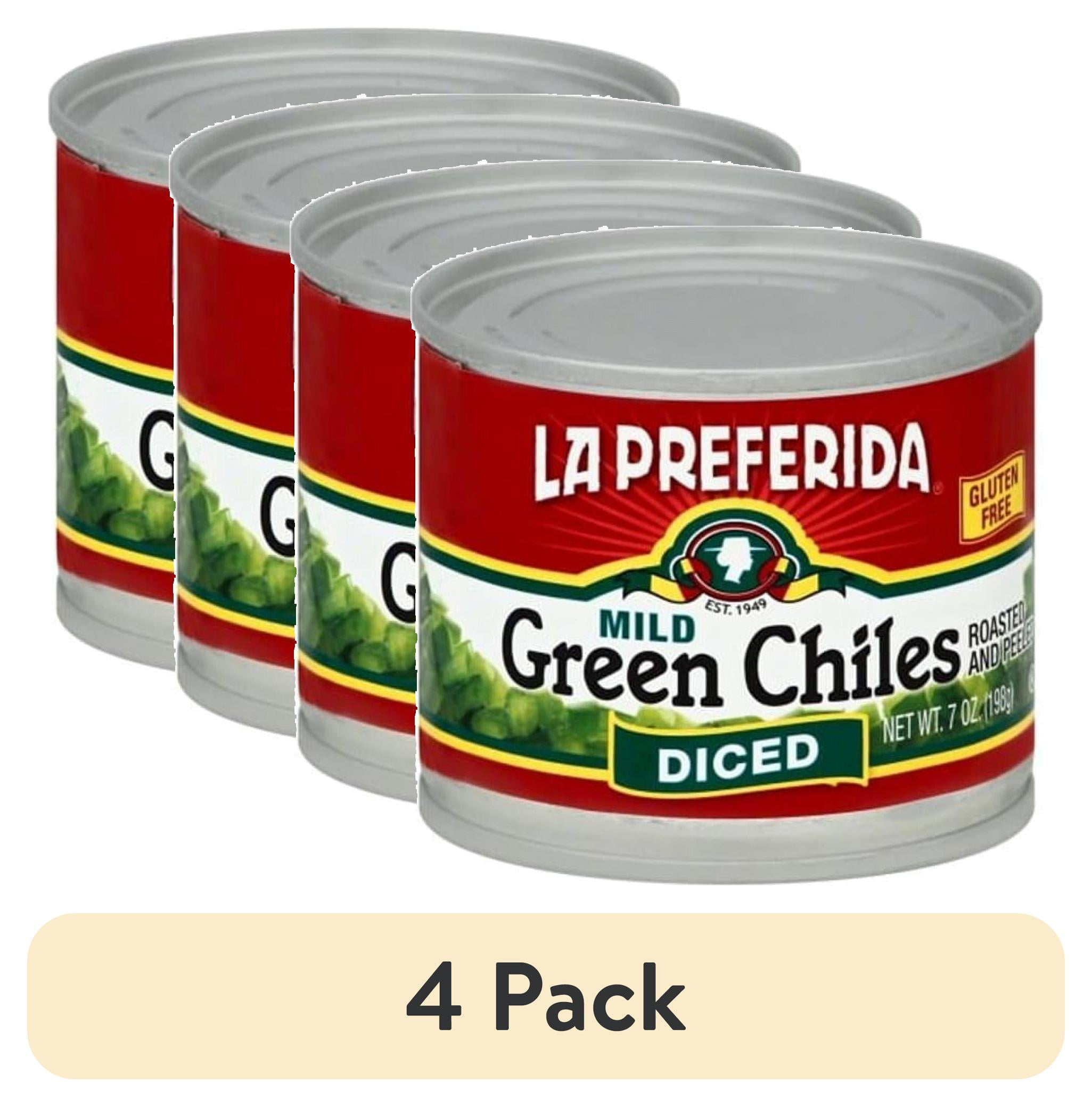(4 pack) La Preferida Lp Lp Diced Green Chiles (mild) - Walmart.com
