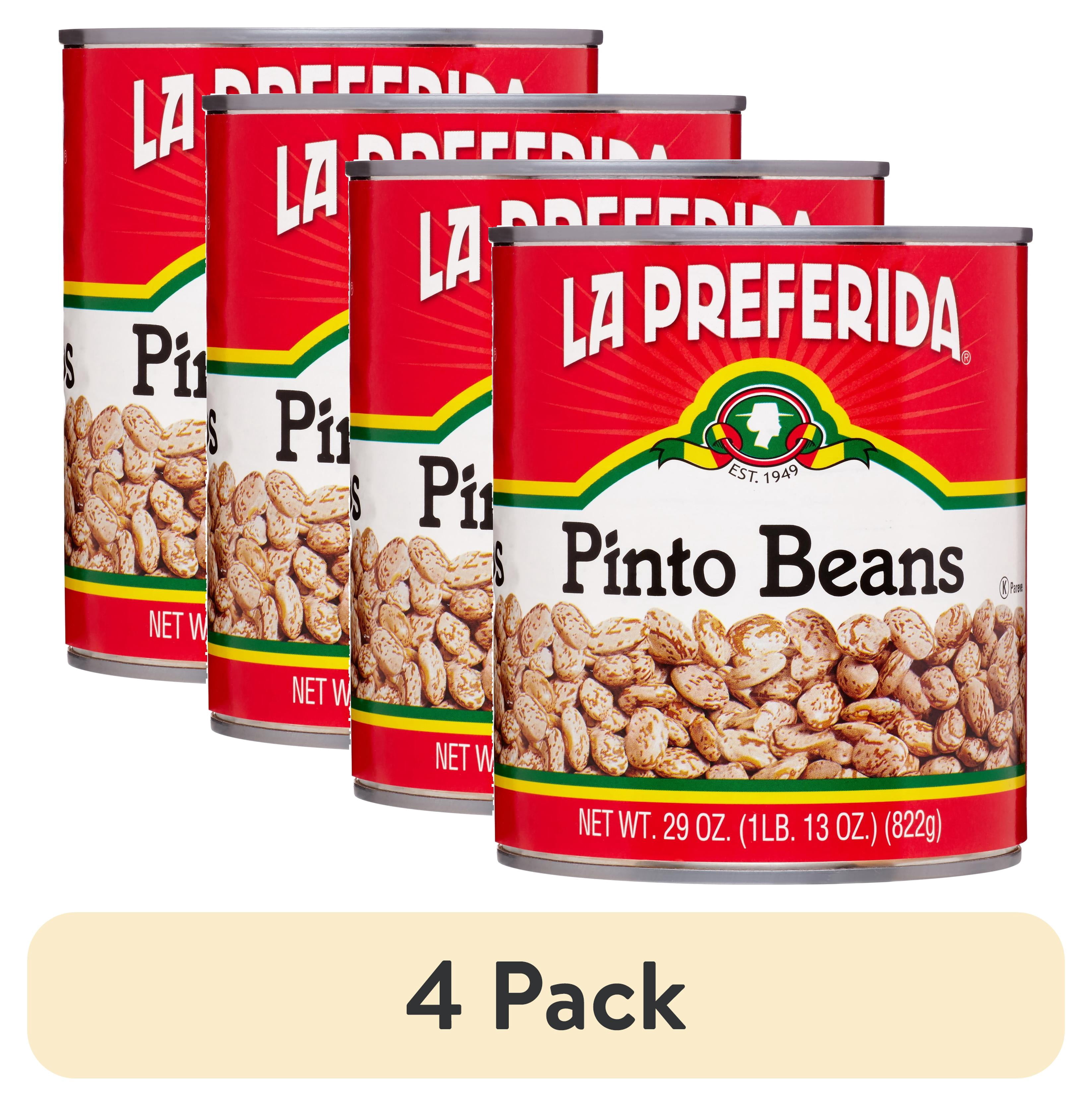 Bulk Pack La Preferida Pinto Beans, 29 oz Cans for Breakroom - Walmart ...