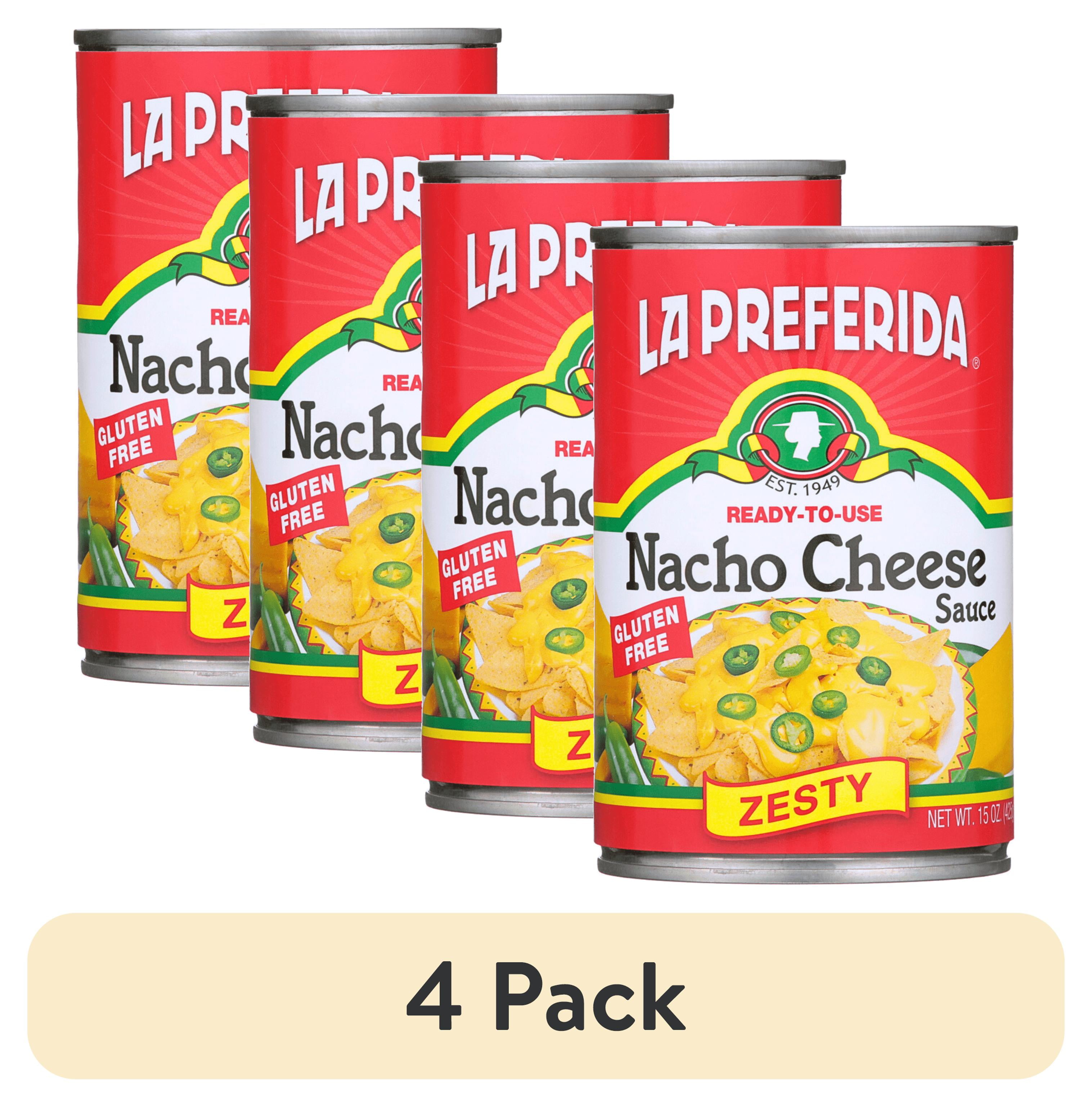 (4 pack) La Preferida Shelf Stable pourable Zesty Nacho Cheese Sauce ...