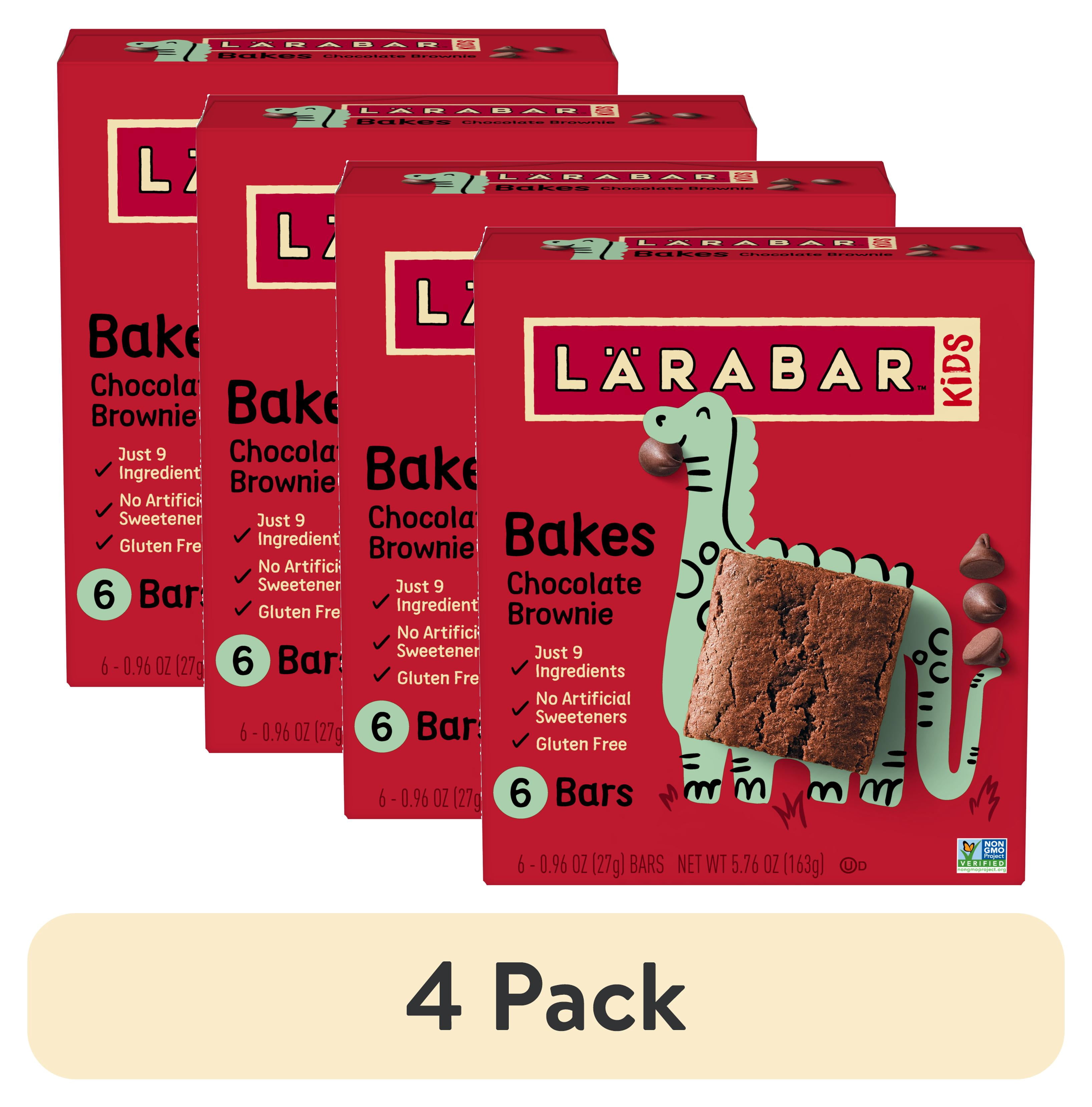(4 pack) Larabar Kids Bakes Chocolate Brownie Gluten Free Bars, 5.76 oz ...