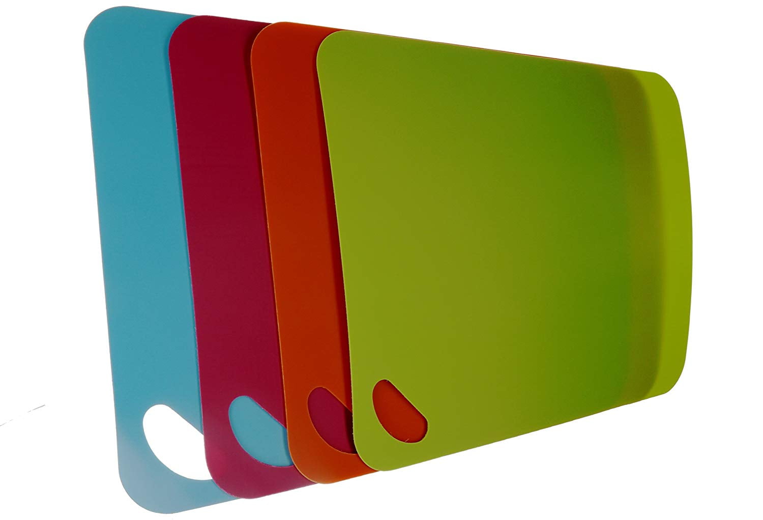 4 pack Large Flexible Plastic Cutting Boards Set with Handle Mat board ...