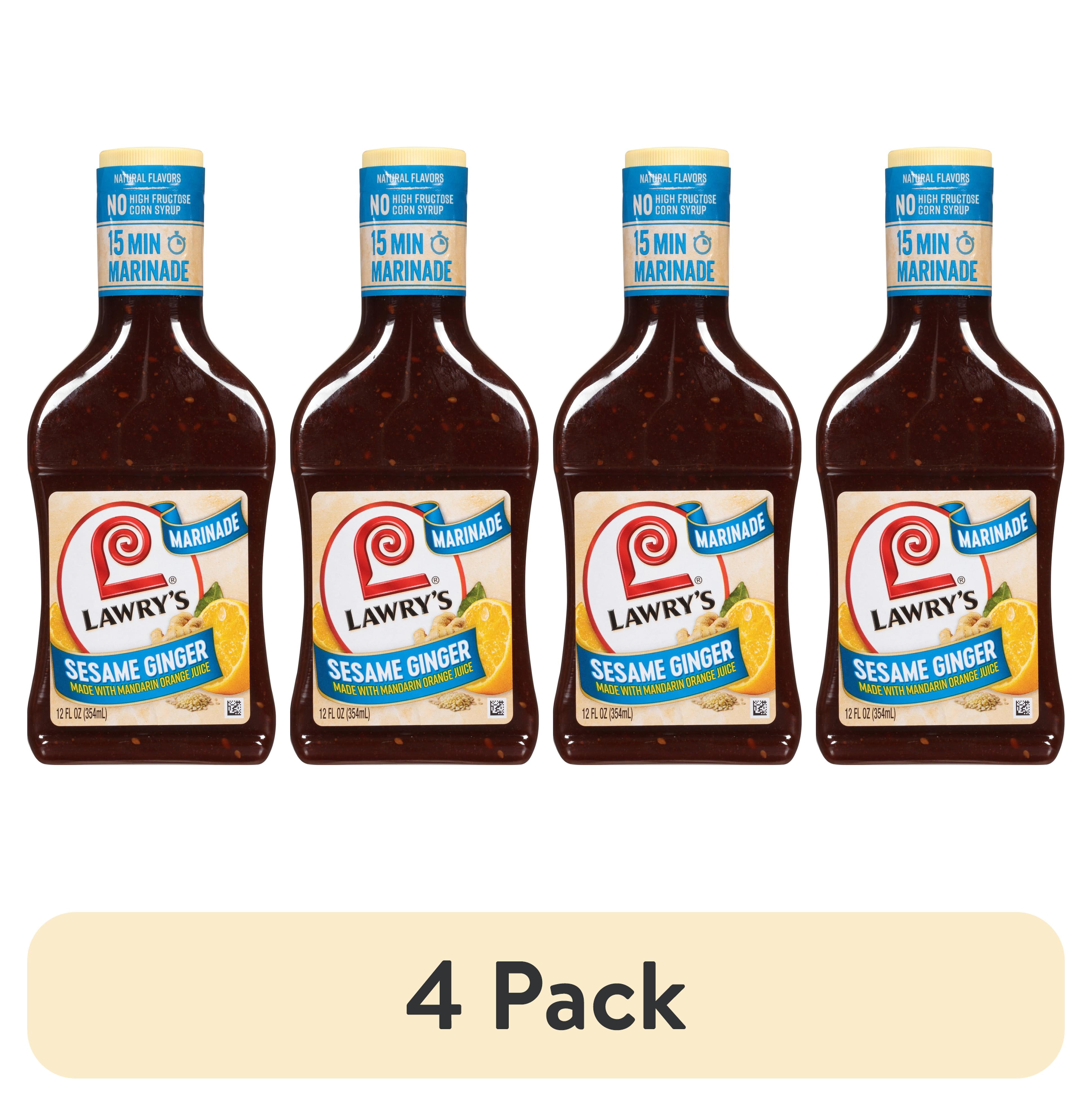 (4 pack) Lawry's Sesame & Ginger Marinade, 12.0 fl oz Bottle - Walmart.com