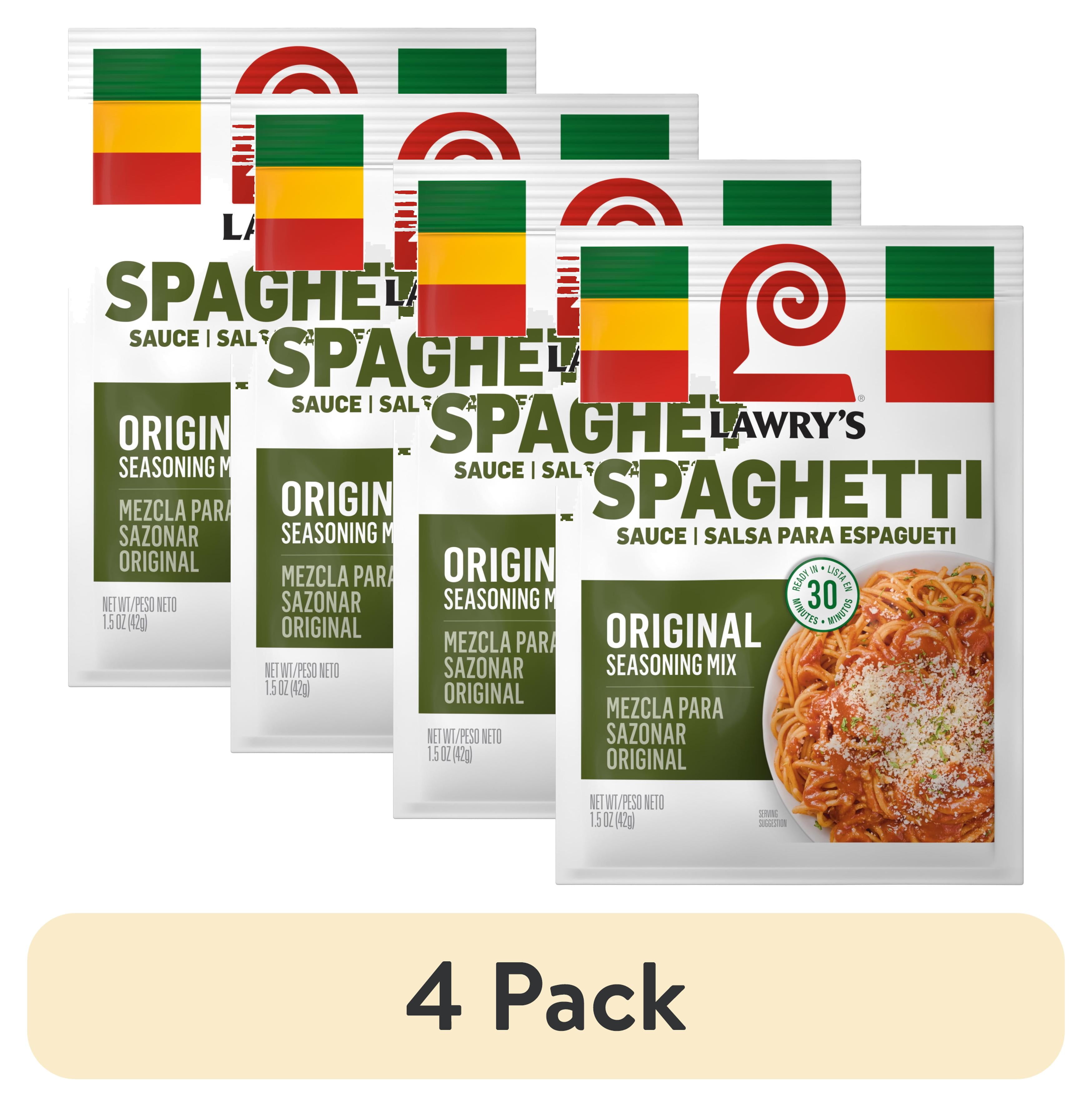 (4 pack) Lawry's Spaghetti Seasoning Mix, 1.5 oz Packet - Walmart.com