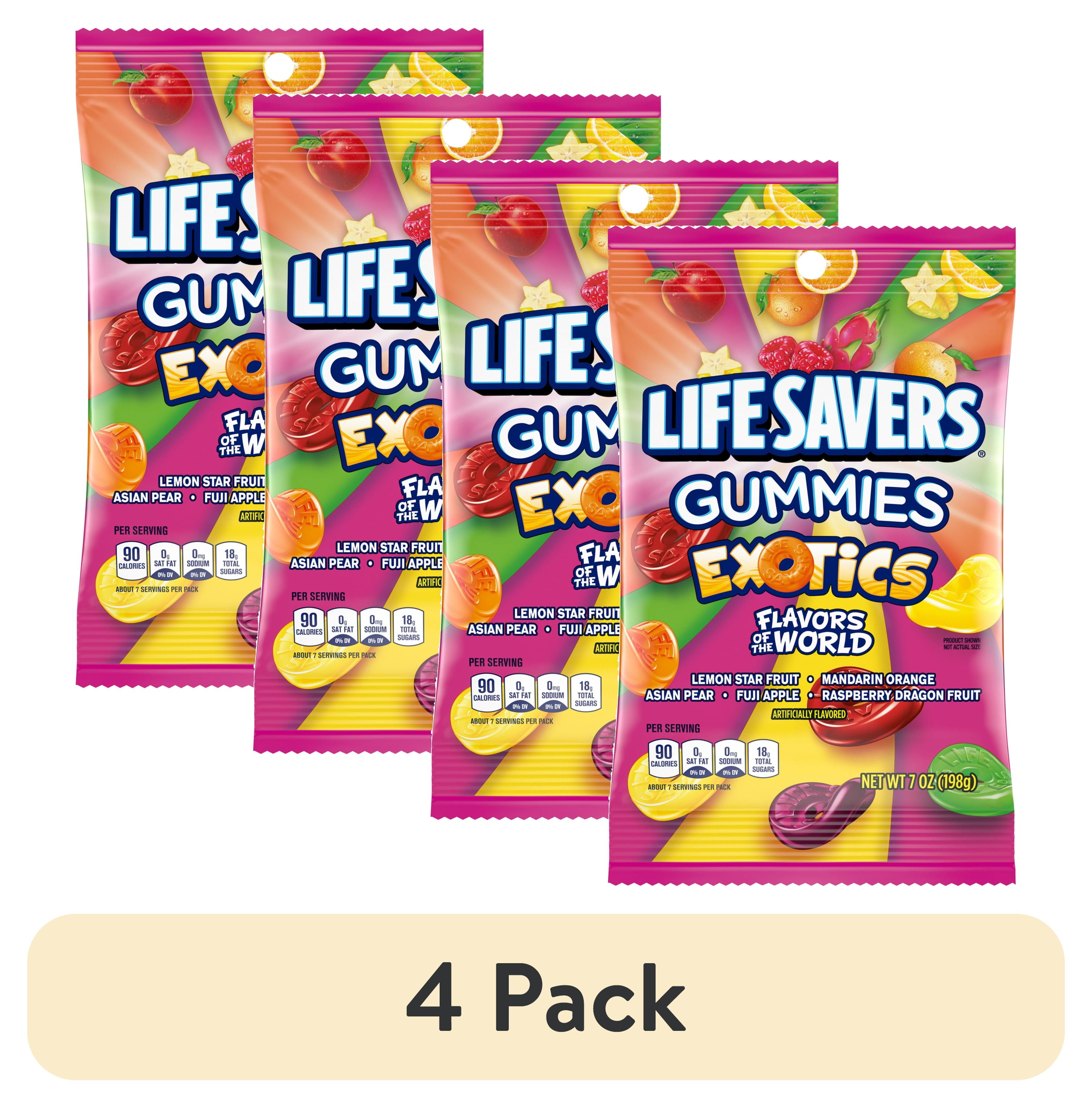 (4 pack) Life Savers Exotics Gummy Candy - 7 oz Bag - Walmart.com