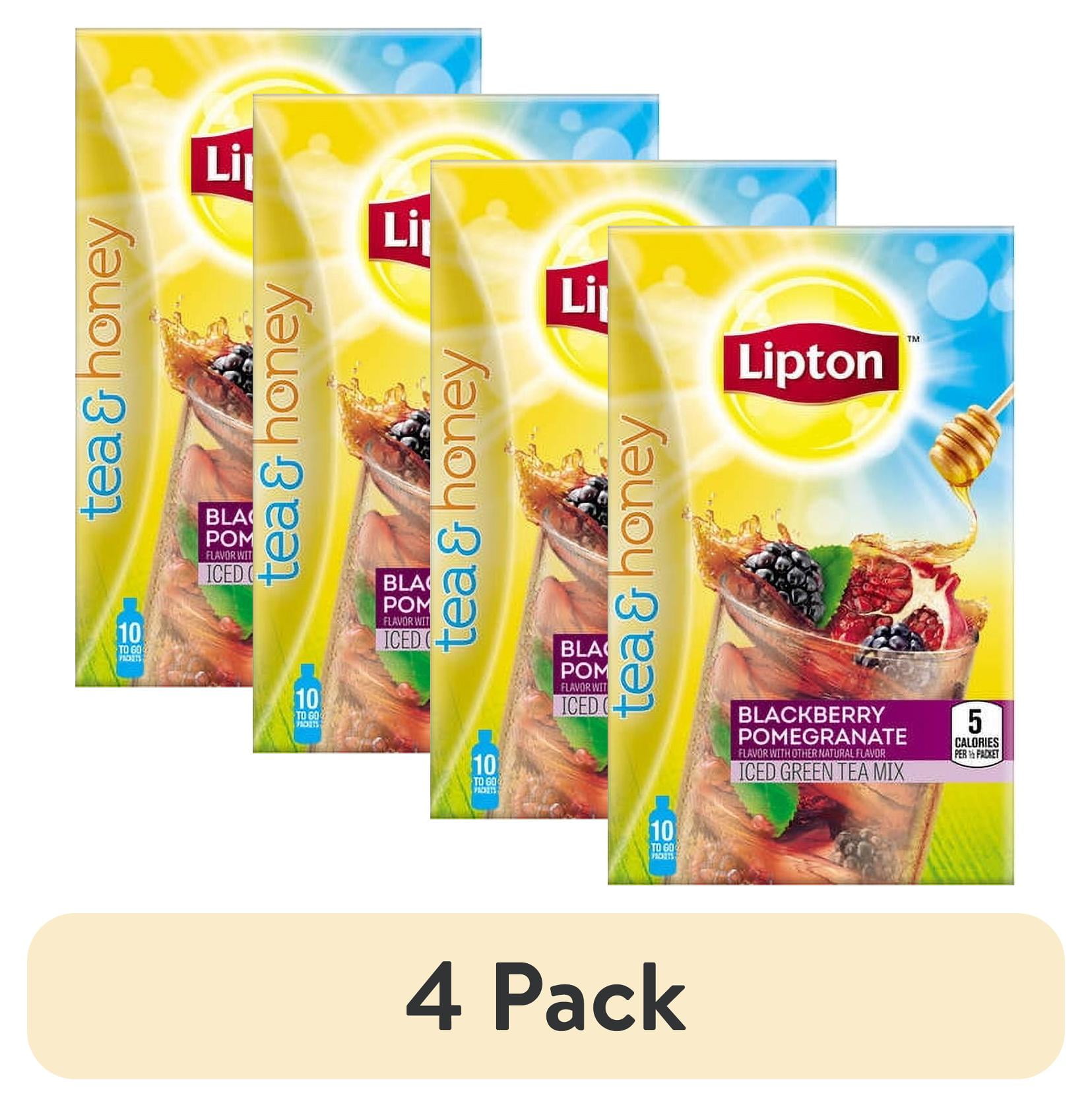 (4 pack) Lipton Iced Tea Packets Green Tea , Caffeinated, Tea Bags 10 ...