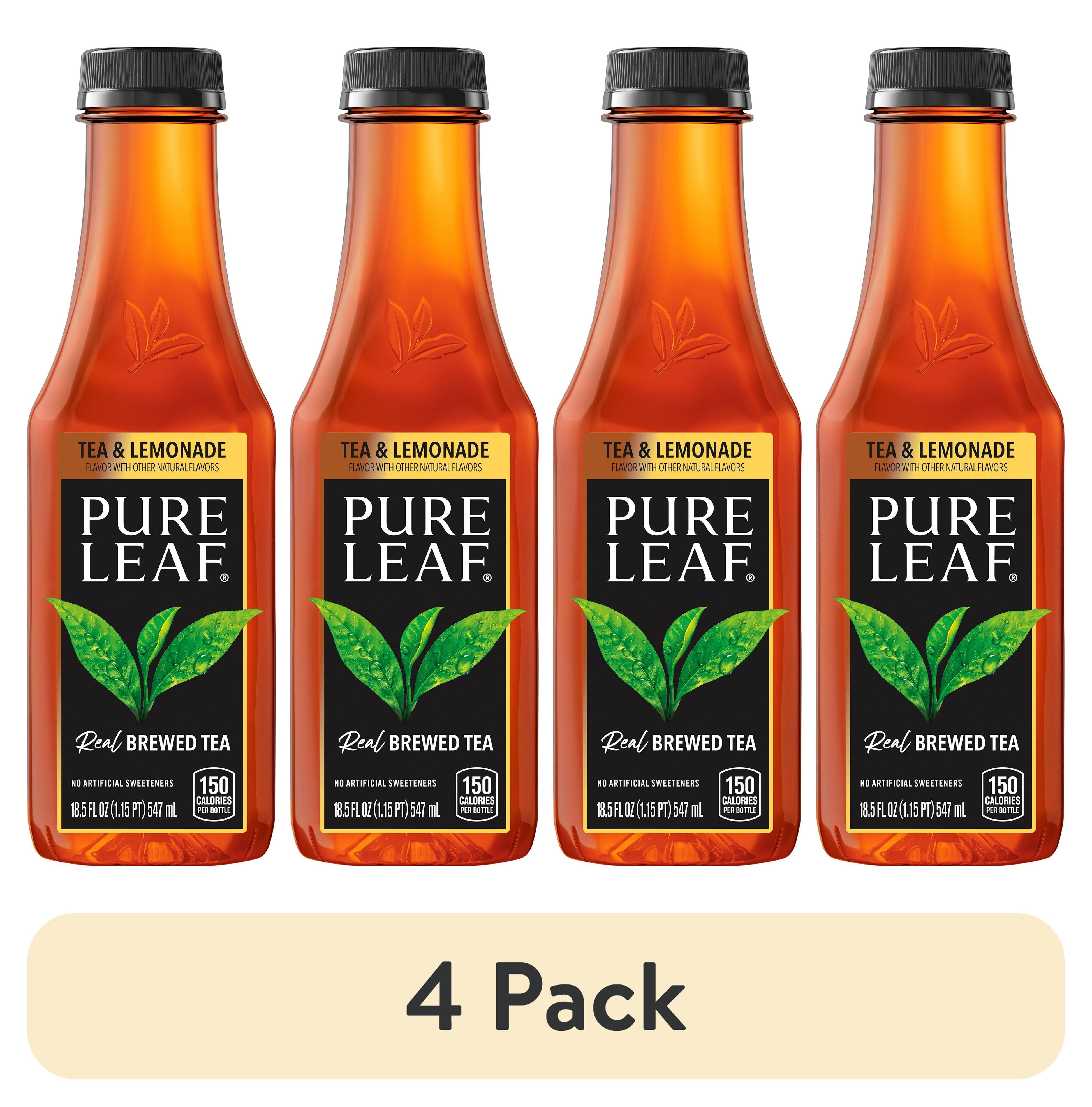 (4 pack) Lipton Pure Leaf Tea & Lemonade Iced Tea, Bottled Tea Drink ...