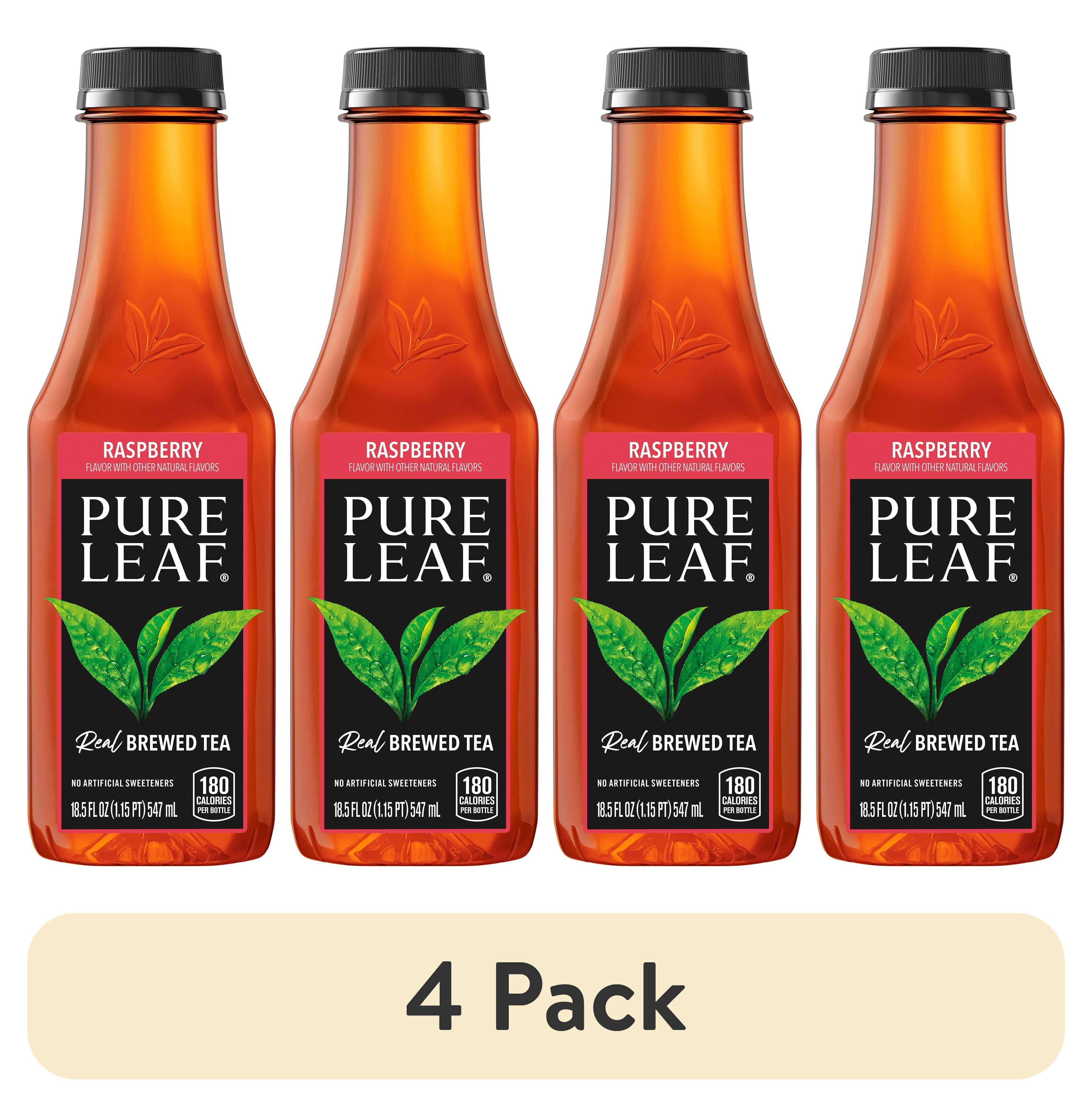 (4 pack) Lipton Pure Leaf Tea Raspberry Real Brewed Iced Tea, 18.5 fl ...