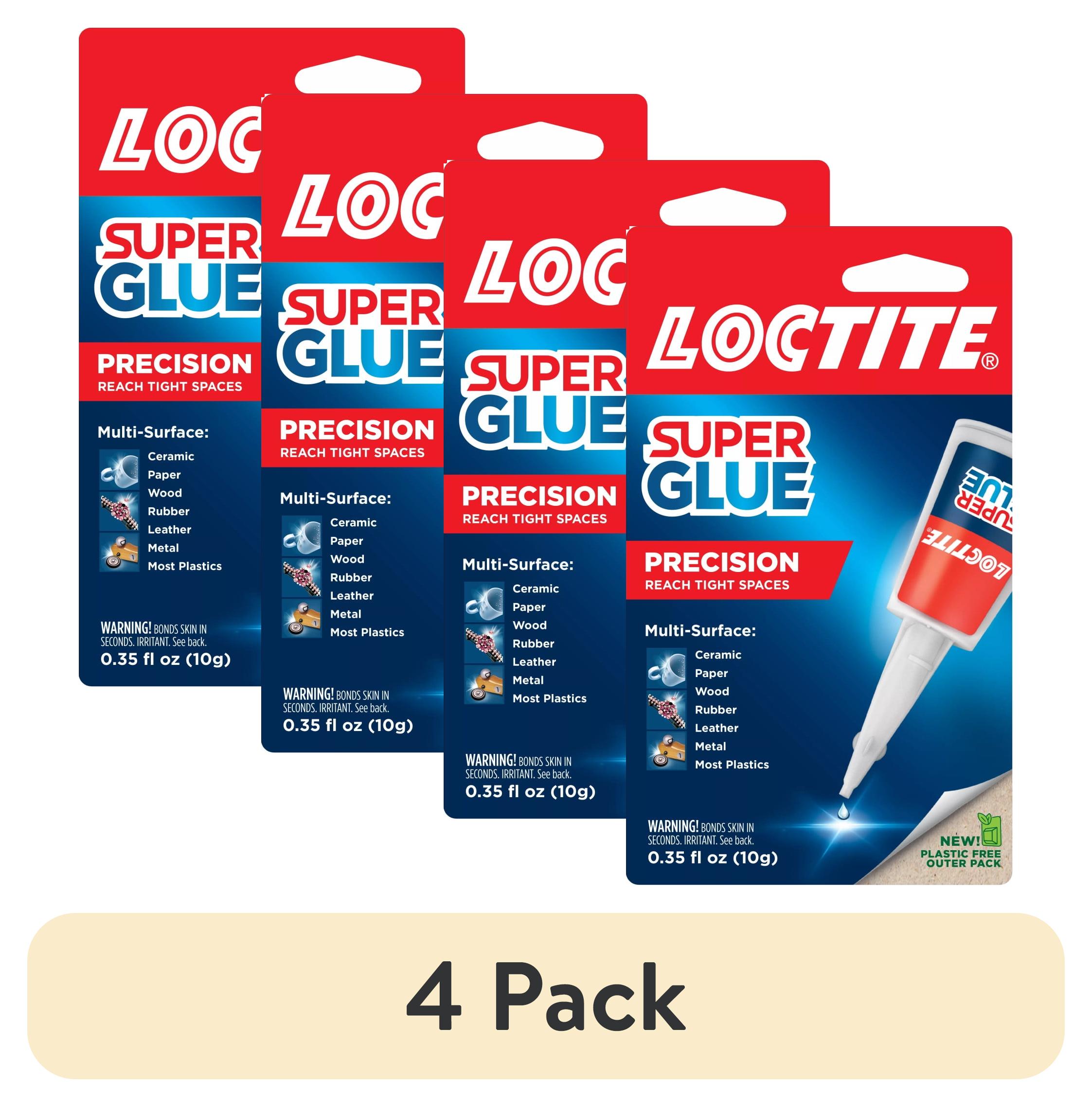 (4 pack) Loctite Super Glue Liquid Longneck Bottle, Pack of 1, Clear 10 ...