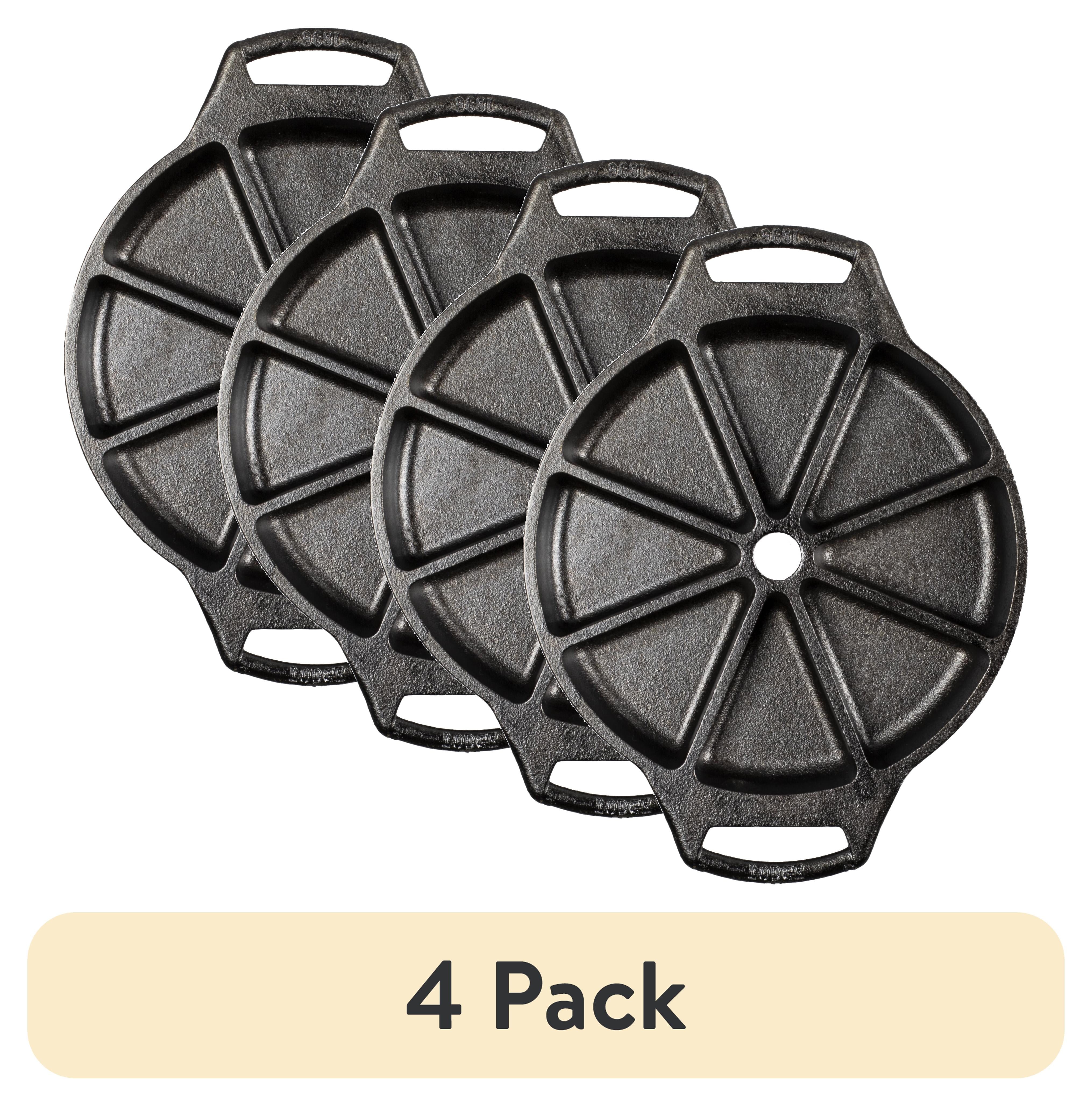 (4 pack) Lodge Cast Iron Wedge Pan Seasoned Cast Iron with 8 ...