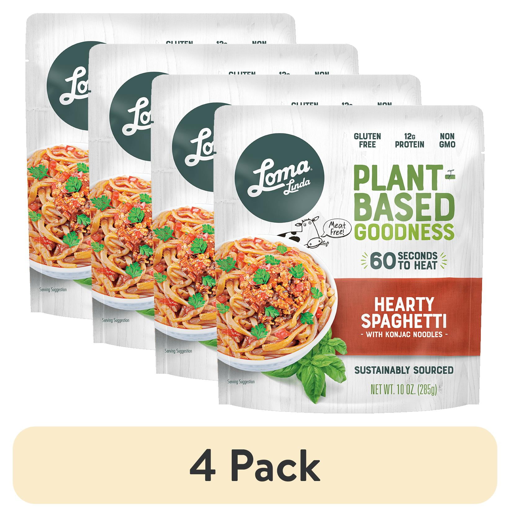 (4 pack) Loma Linda Hearty Spaghetti, 10 oz (Shelf Stable) Packaged ...