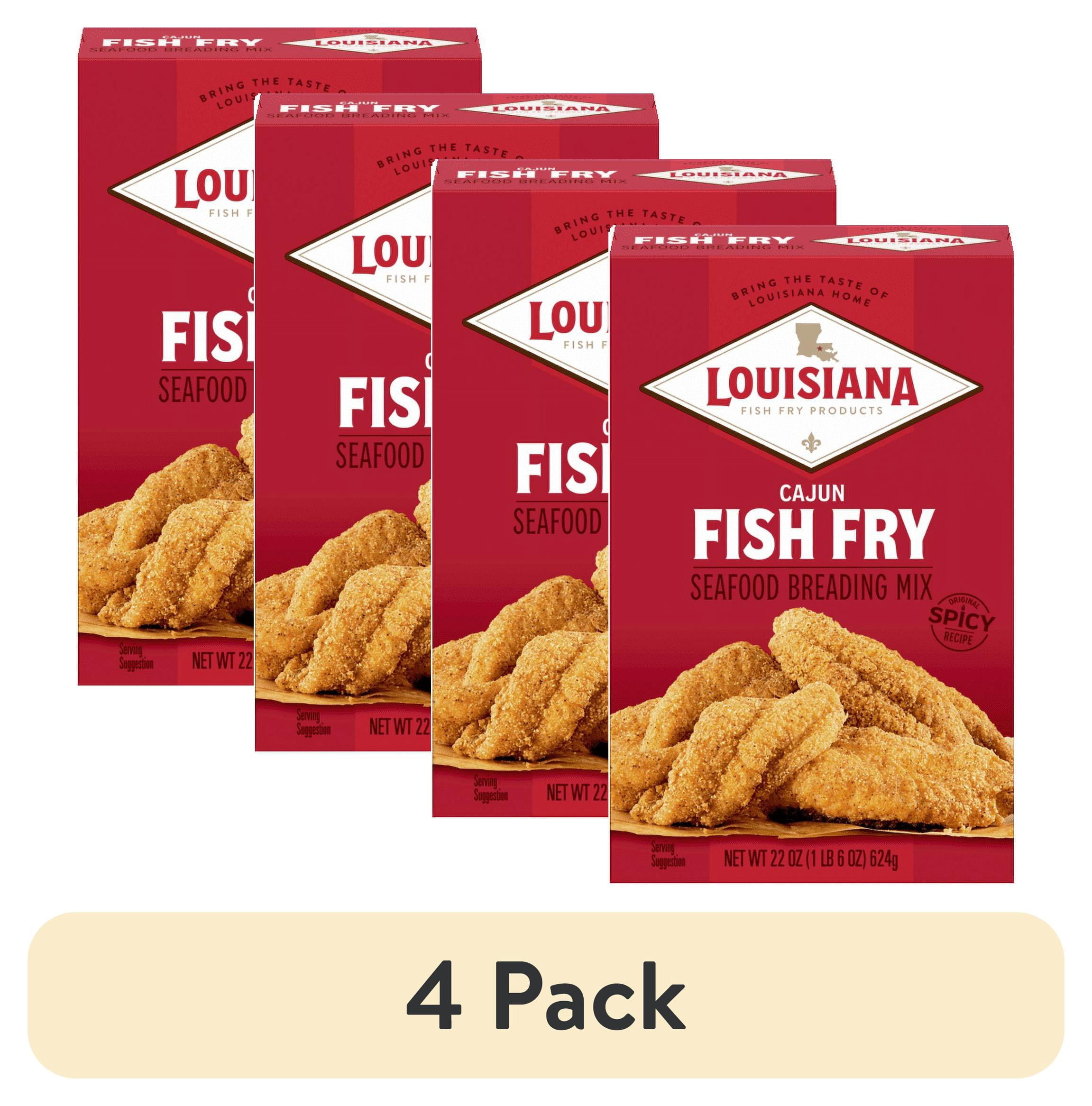 (4 pack) Louisiana Fish Fry Products Cajun Spicy Seasoned Breading Mix ...