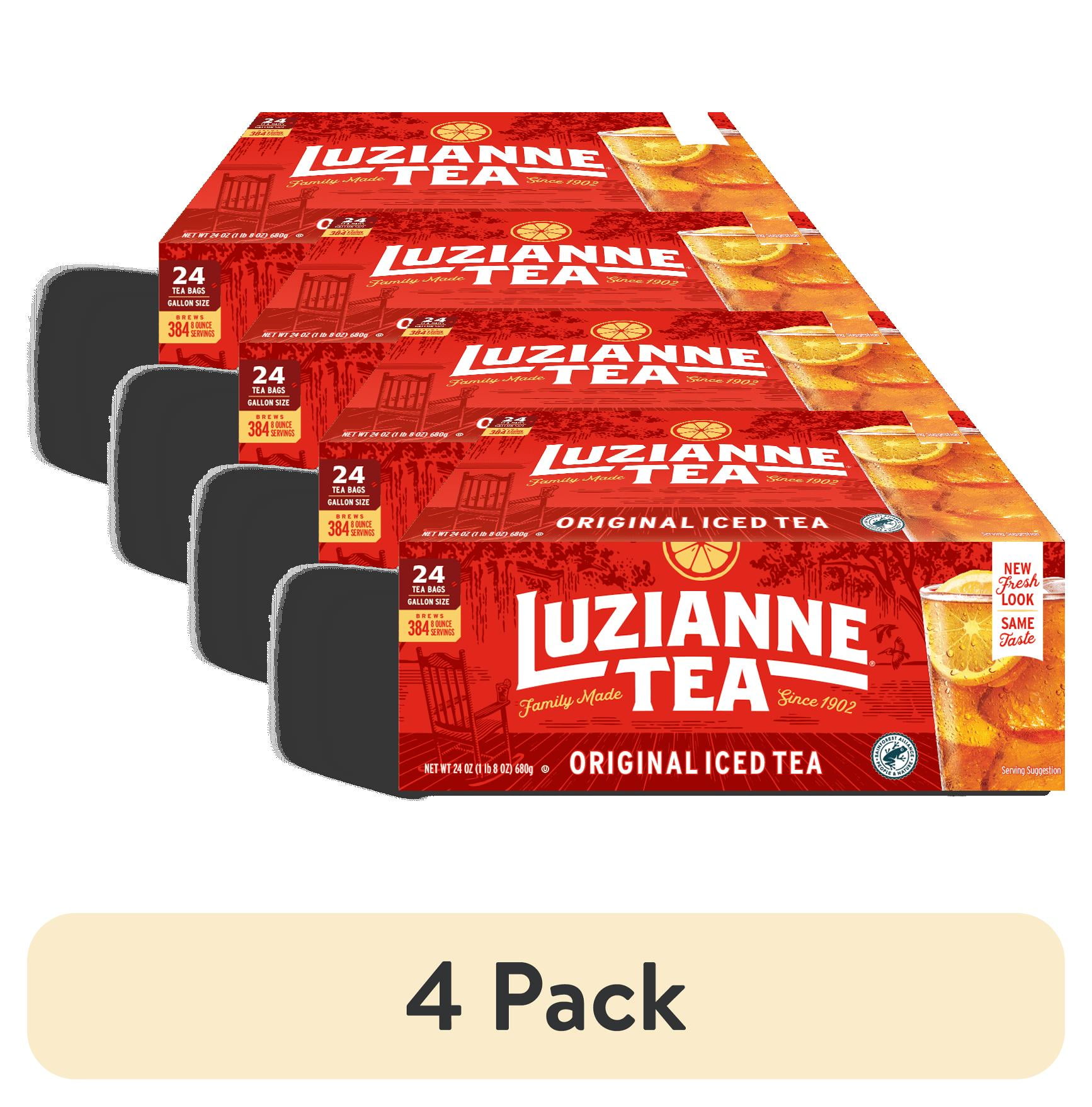 (4 pack) Luzianne Black Iced Gallon Tea Bags, 24 Count - Walmart.com