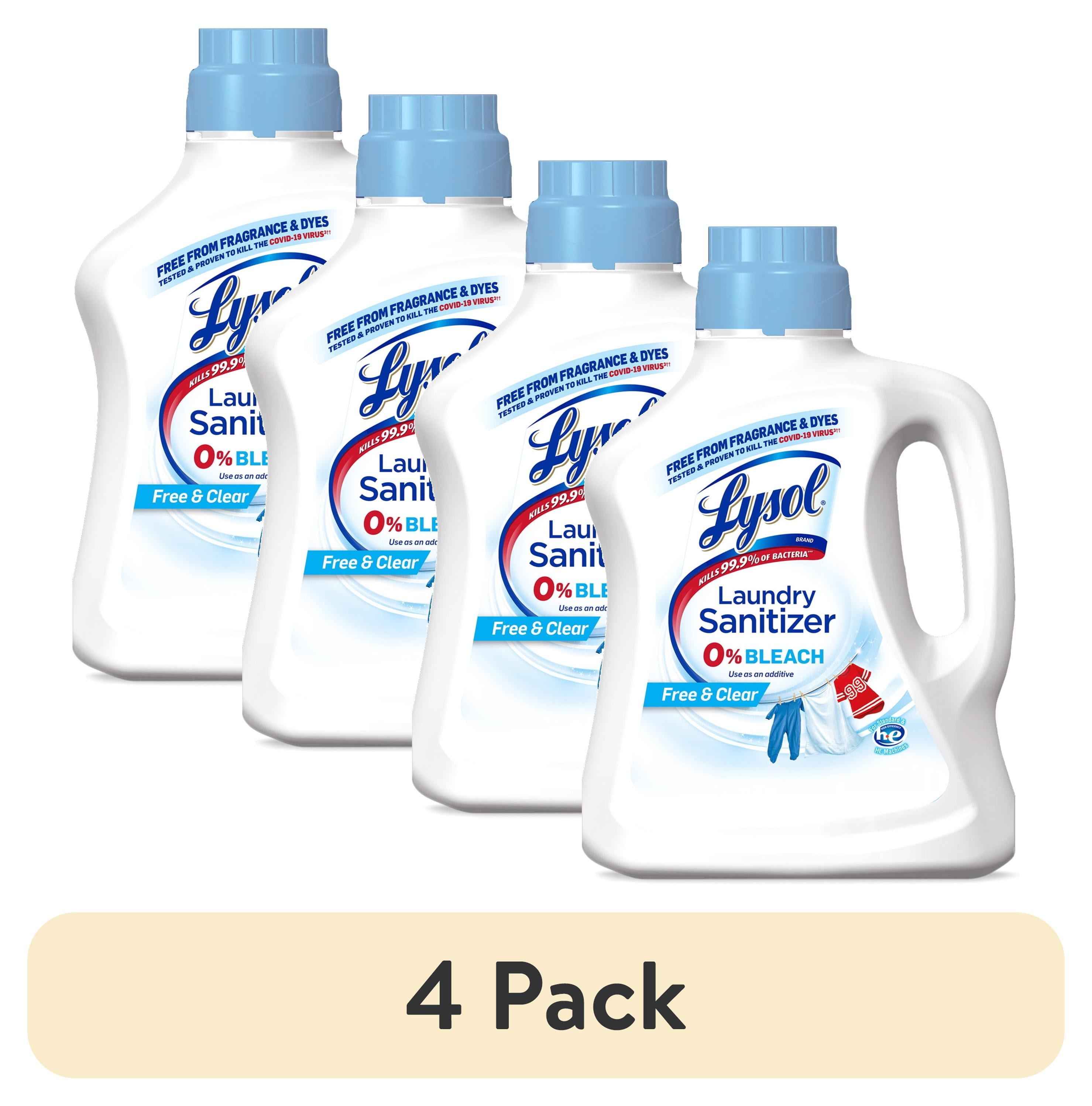 (4 pack) Lysol Laundry Sanitizer Additive Sanitizing Liquid for Clothes ...