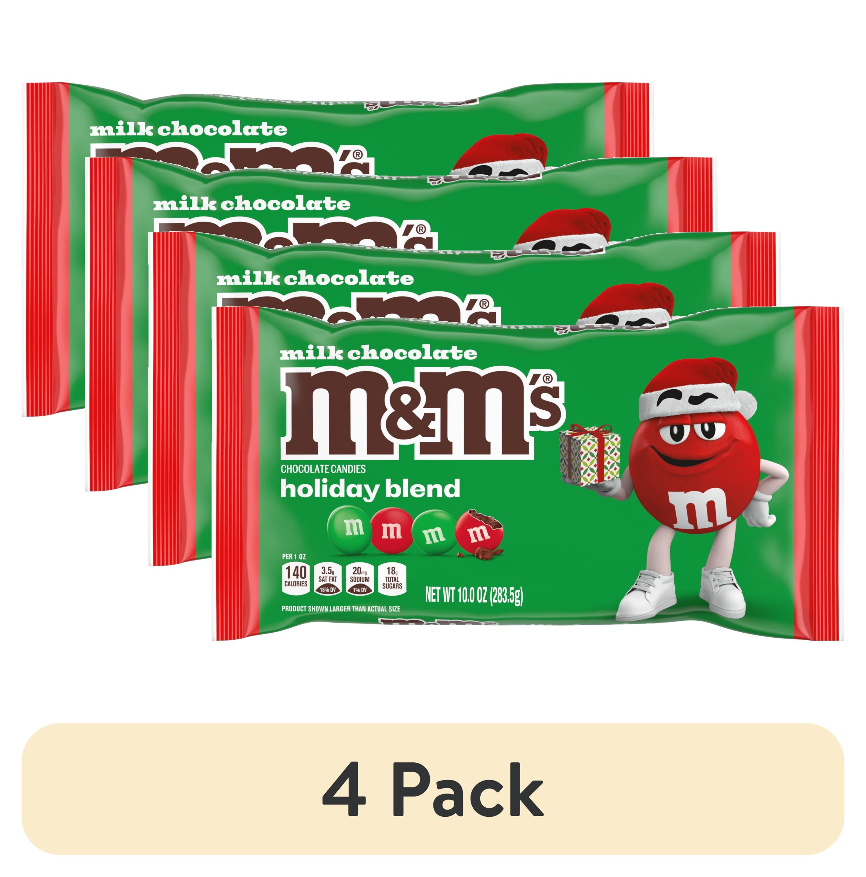 (4 pack) M&M's Milk Chocolate Christmas Candy - 10 oz Bag - Walmart.com