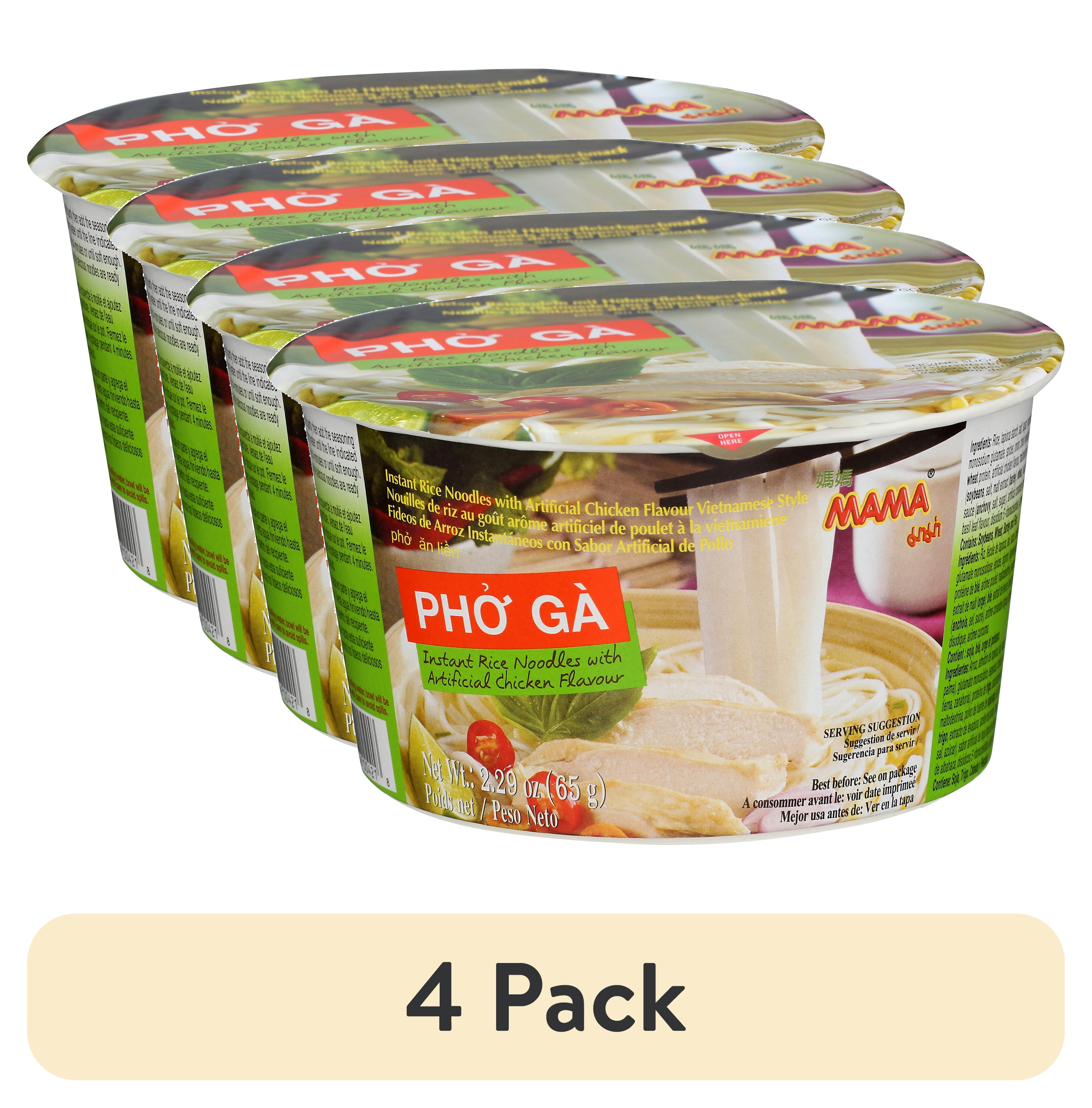 (4 pack) MAMA Pho Ga Chicken Flavor Instant Rice Noodles, 2.29 oz, 1 ...