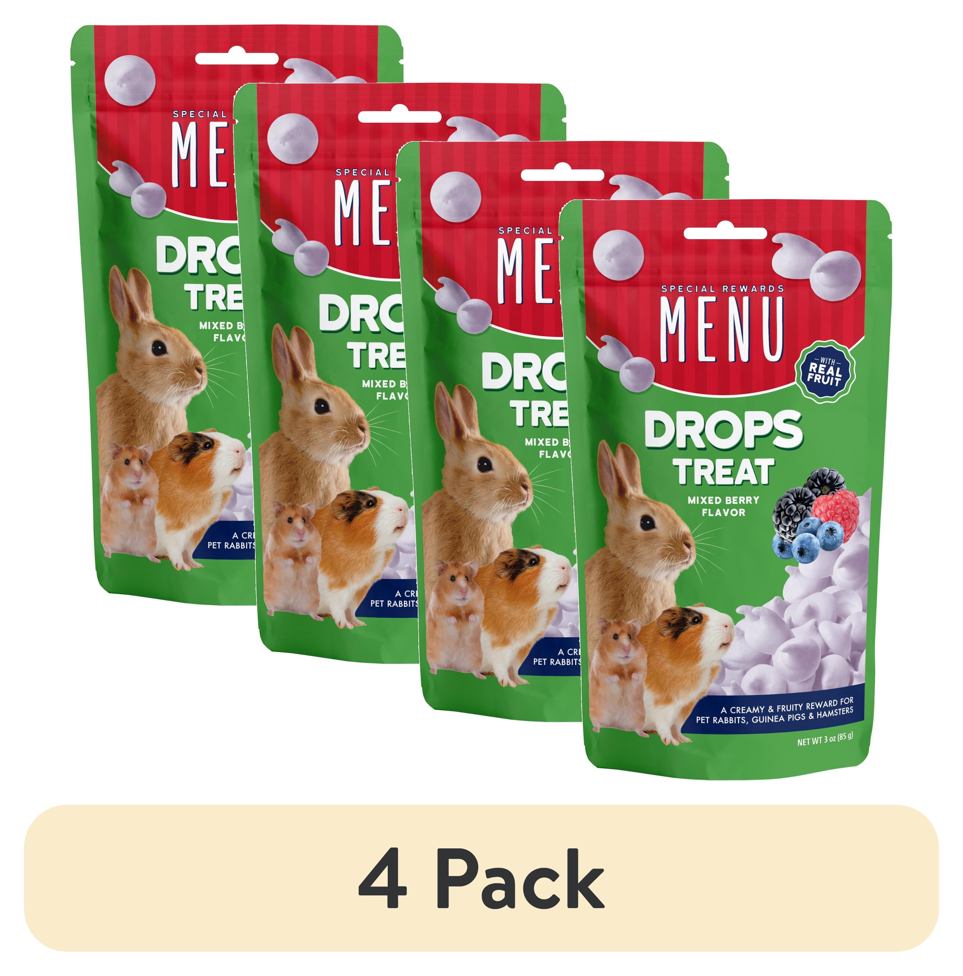 (4 pack) MENU Mixed Berry Drops - Treat for Pet Rabbits, Guinea Pigs ...