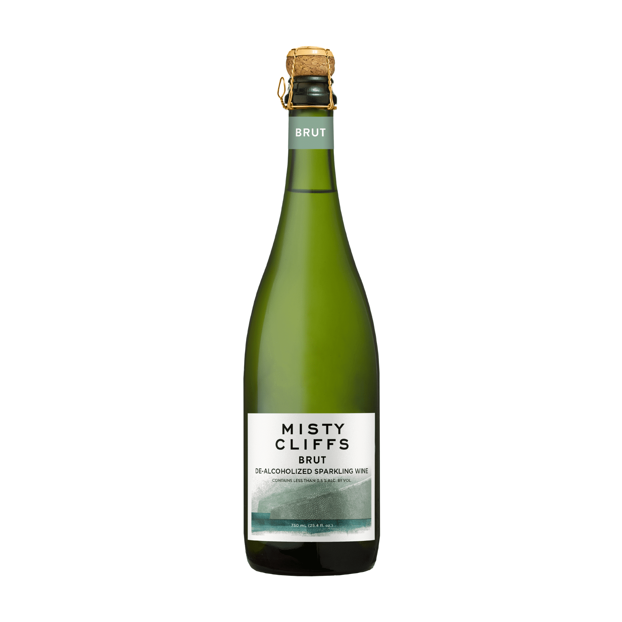 (4 pack) MISTY CLIFFS BRUT SPARKLING NON ALC WINE NON-ALCOHOLIC 750ML 1 ...