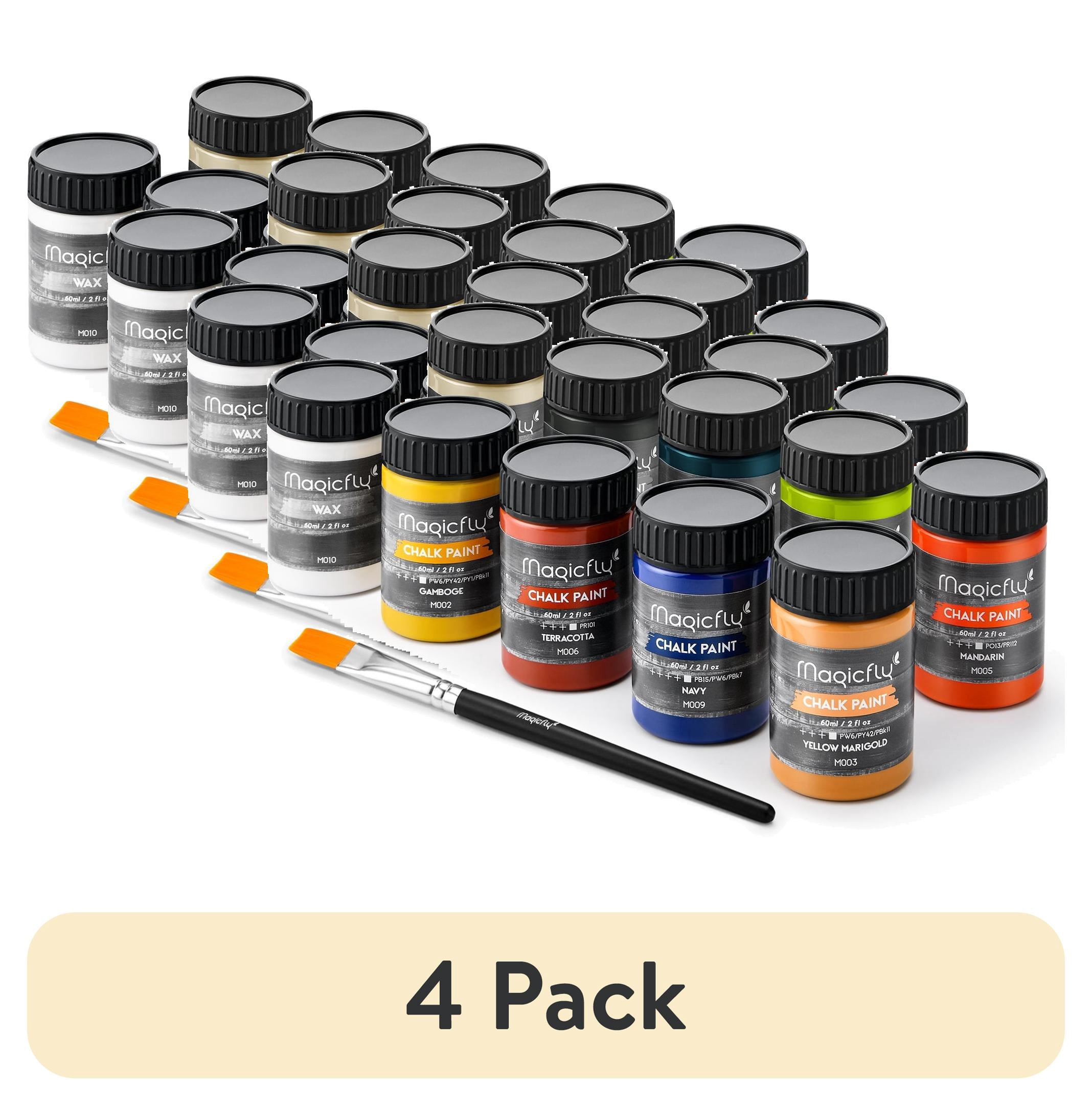 (4 pack) Magicfly 15 Pcs Chalk Acrylic Craft Paint Set, 60ml/2 oz 9 ...