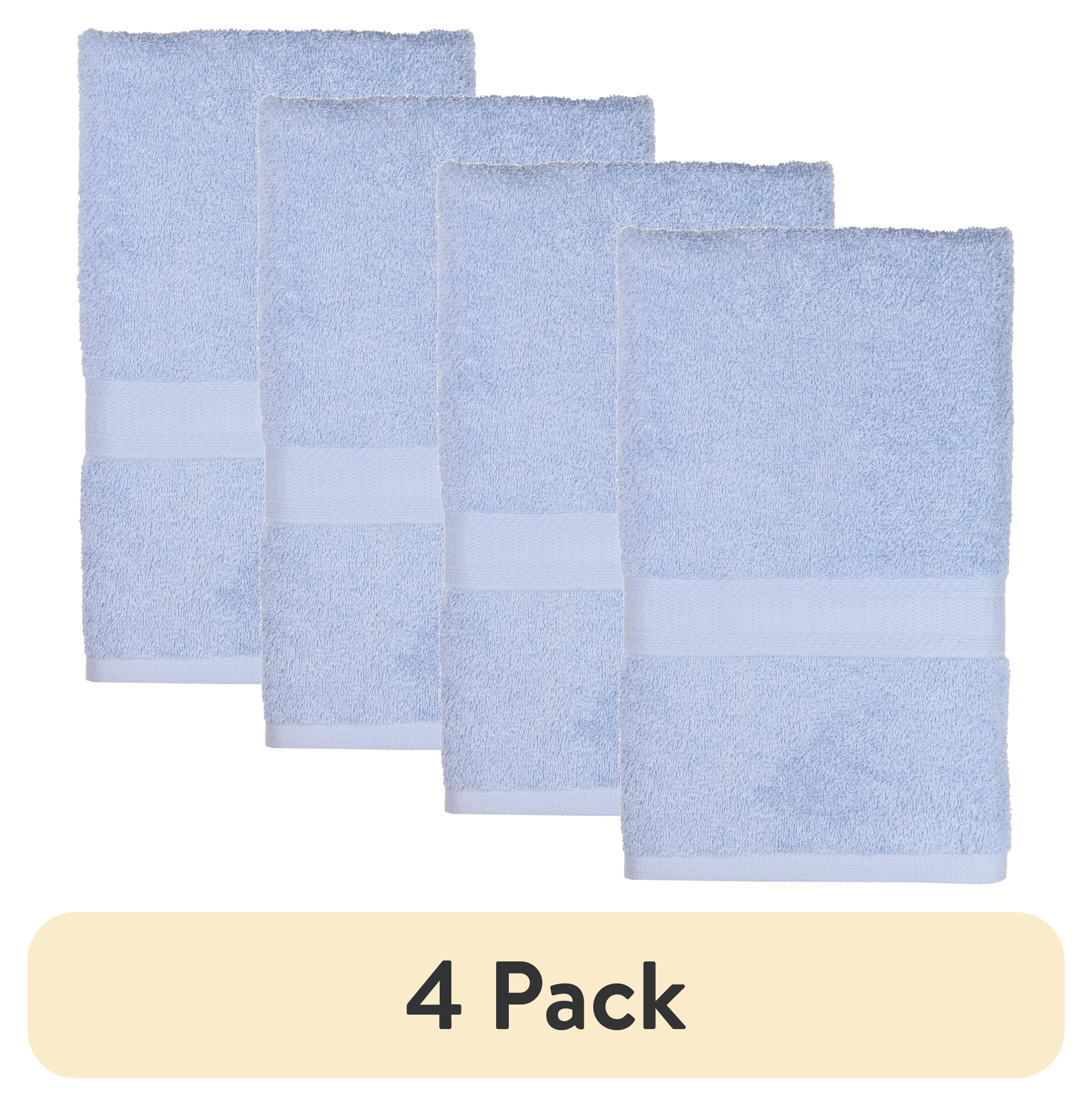 (4 pack) Mainstays 100% Cotton Hand Towel, Super Soft and highly ...