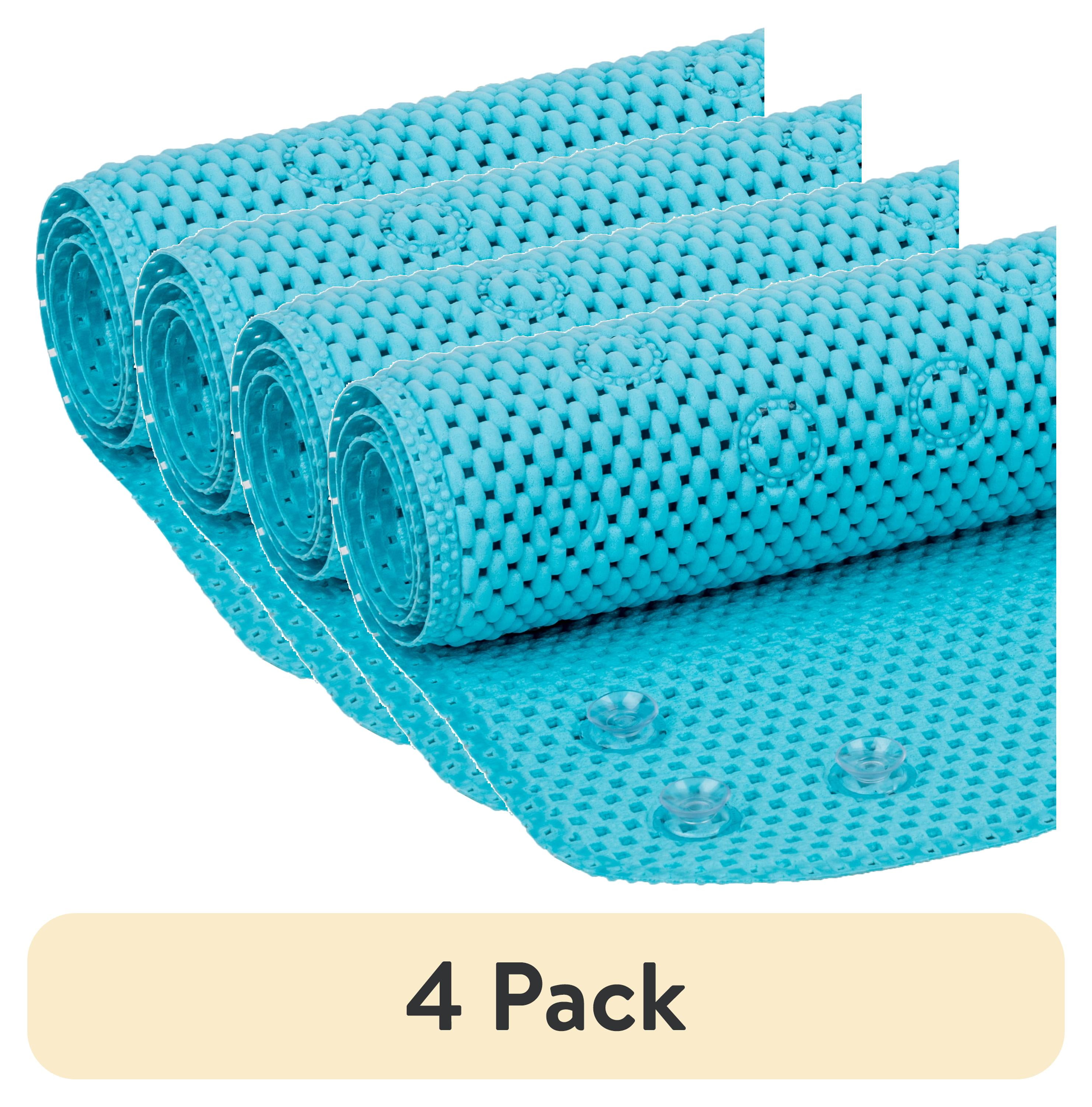 (4 pack) Mainstays 17" x 36" Cushioned Foam Bathtub Mat with Suction ...
