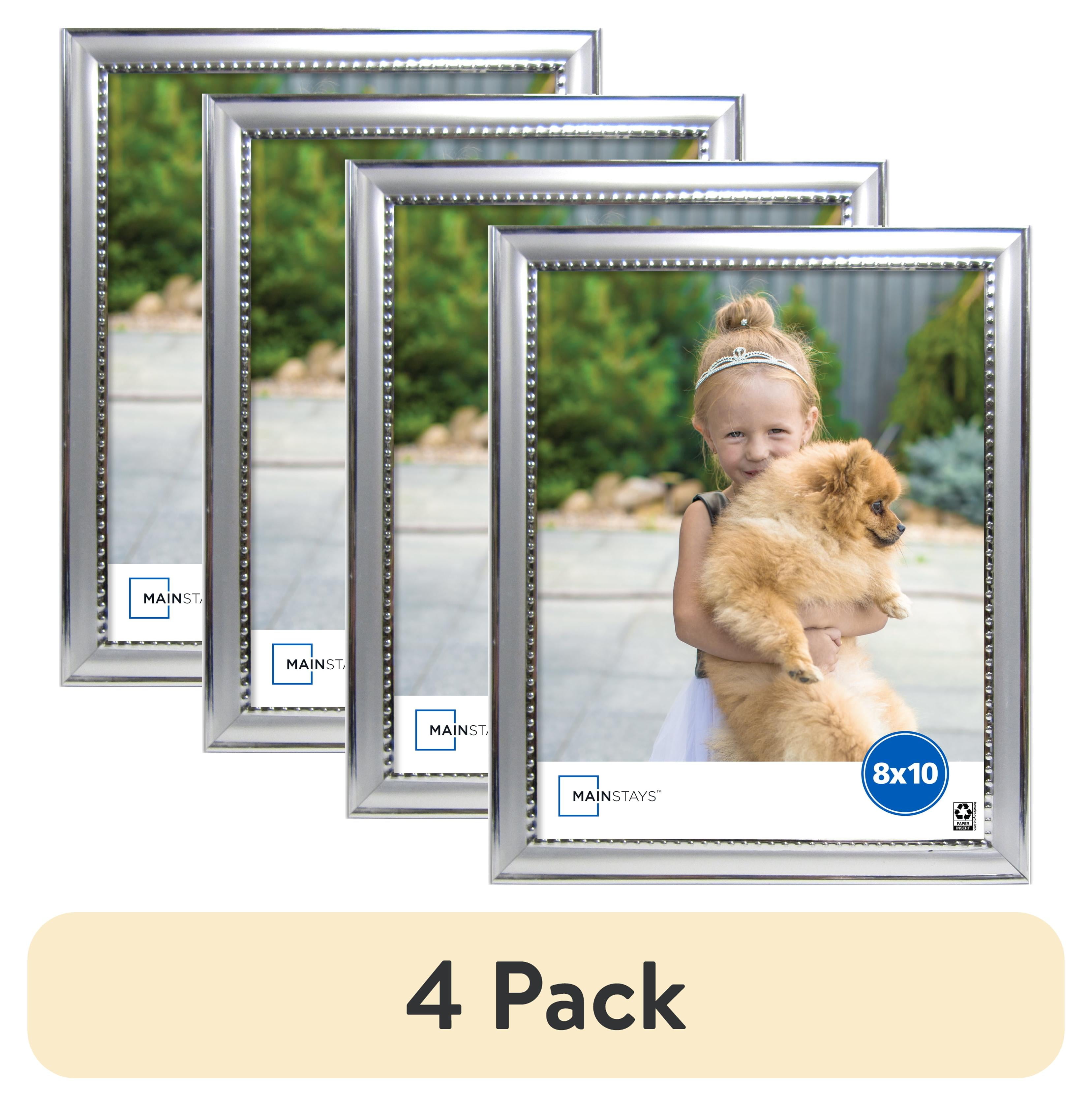 (4 pack) Mainstays 8x10 Silver Bead Tabletop Photo Frame - Walmart.com