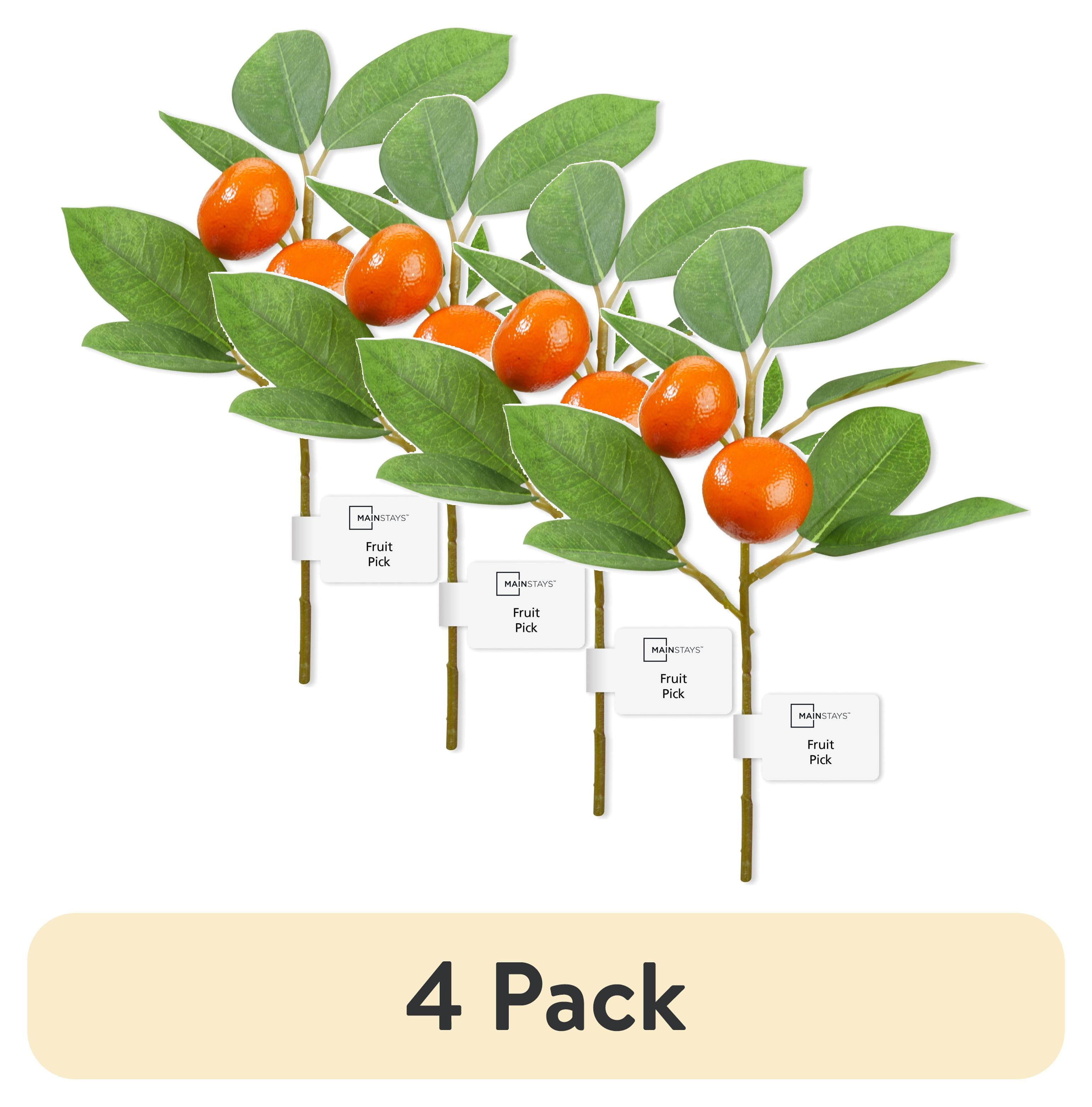 (4 pack) Mainstays Artificial Mini Fruit Pick 6.25 Inch x 10 Inch ...