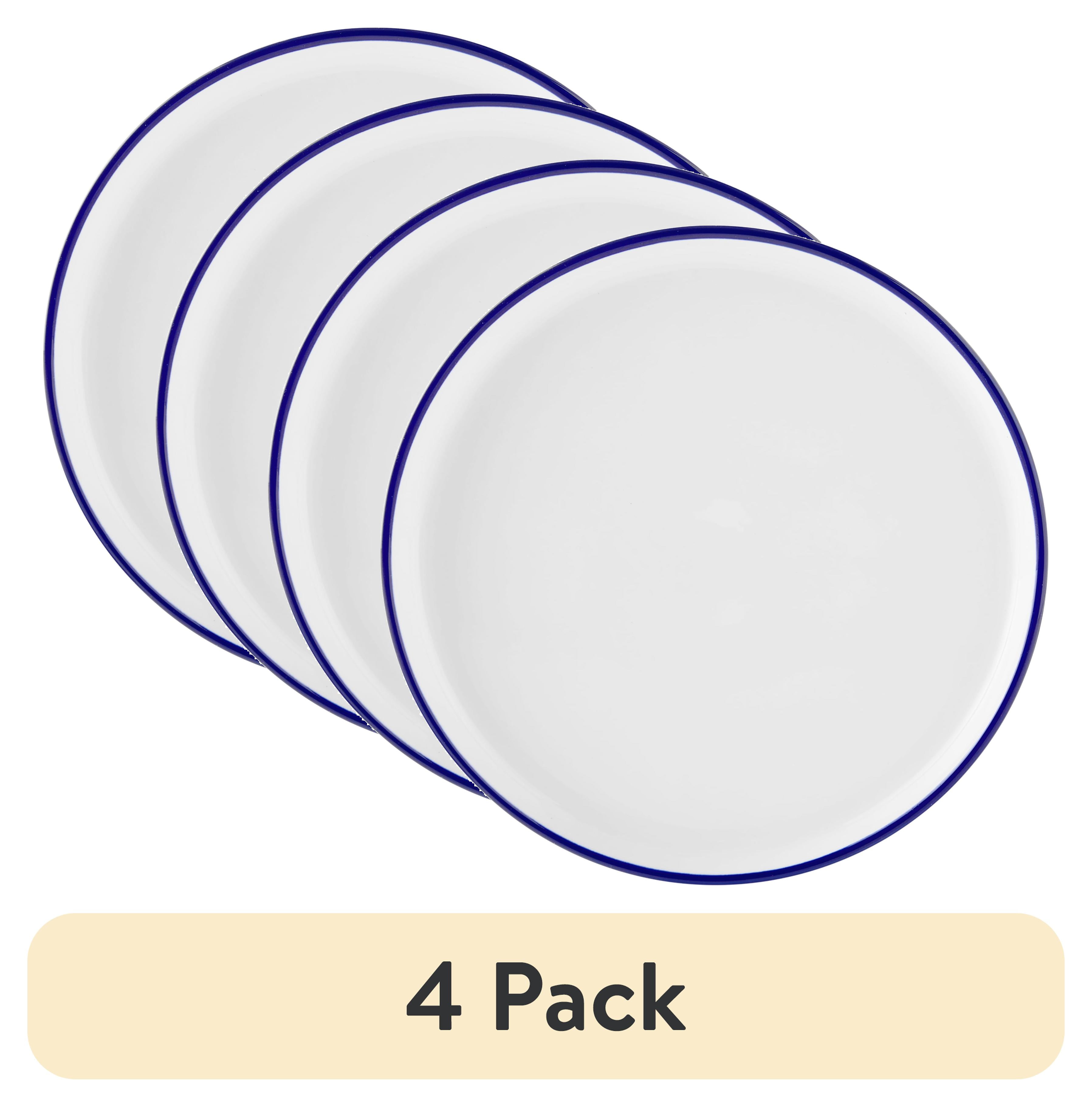 (4 pack) Mainstays Blue Rim Stoneware Salad Plate - Walmart.com