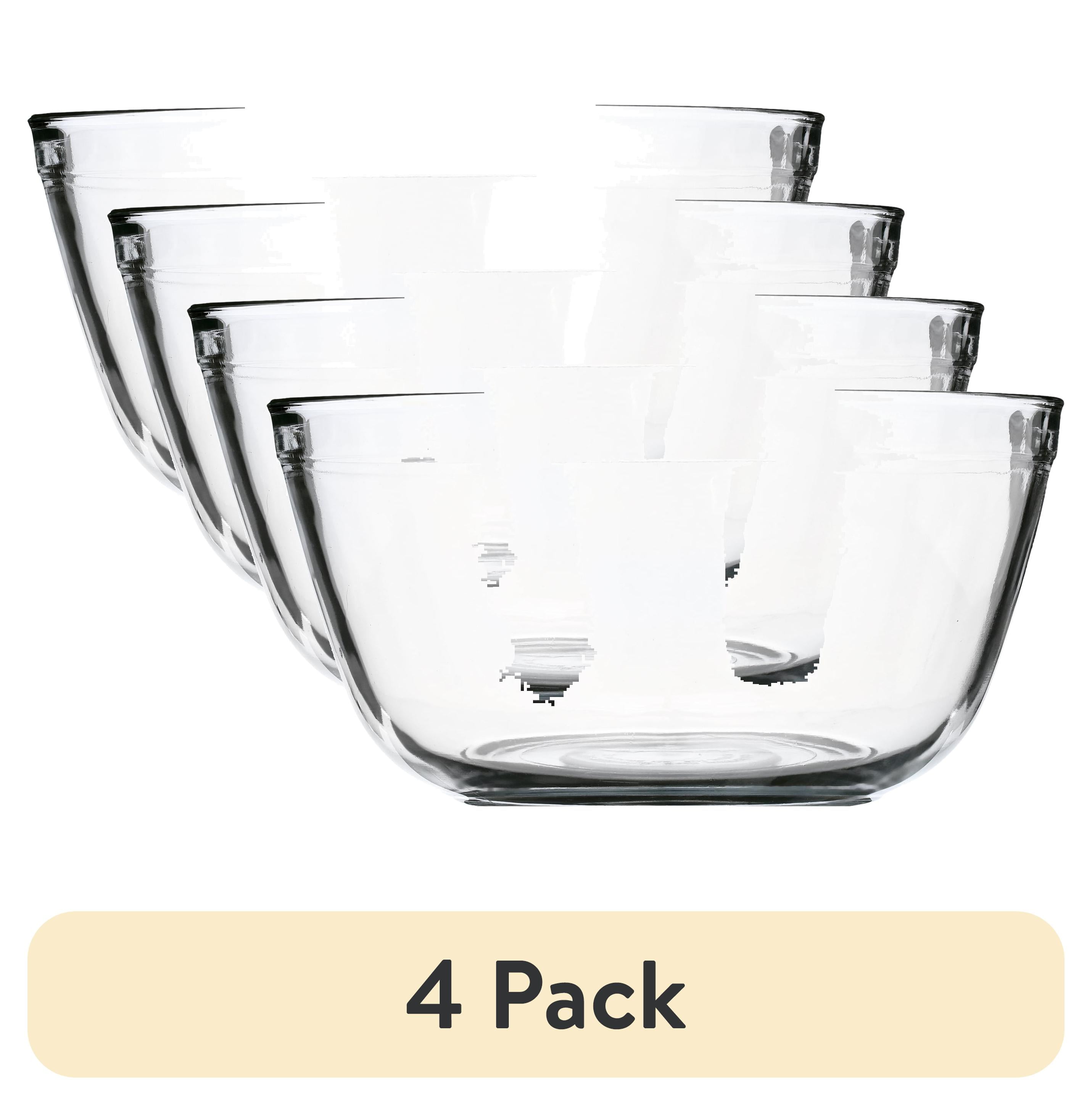 (4 pack) Mainstays Glass Mixing Bowl, 4 Quart - Walmart.com