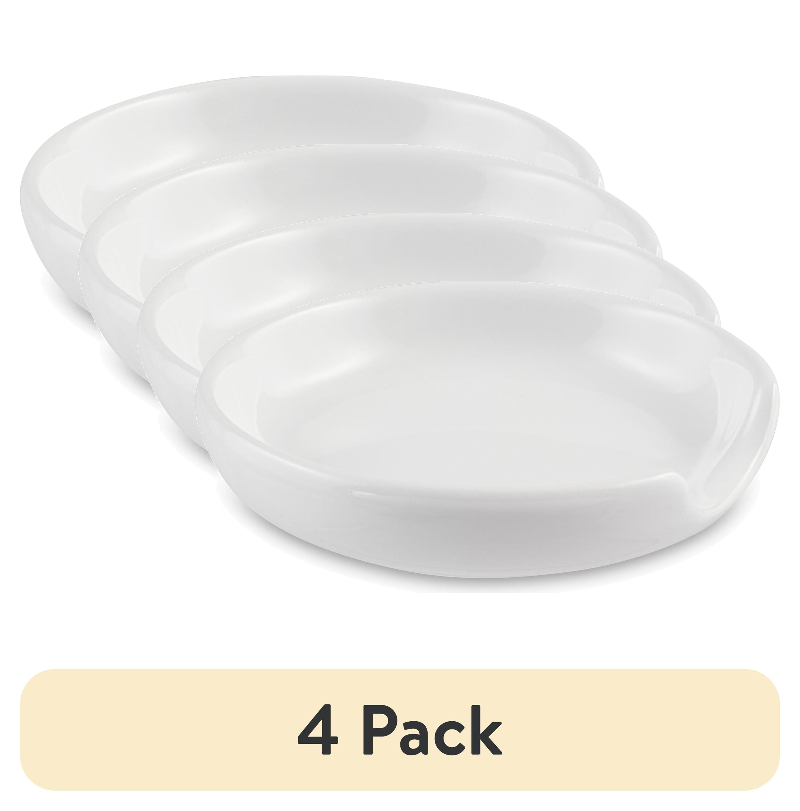 (4 pack) Mainstays Glazed Stoneware Spoon Rest, White - Walmart.com