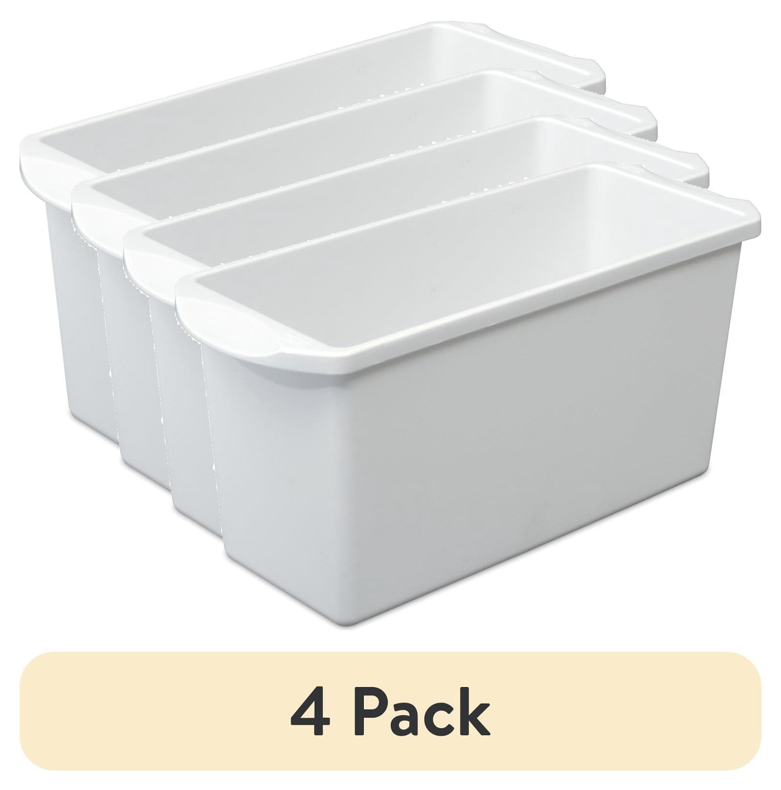 (4 pack) Mainstays Ice Cube Bin, Space-Efficient Narrow Design, Freezer ...
