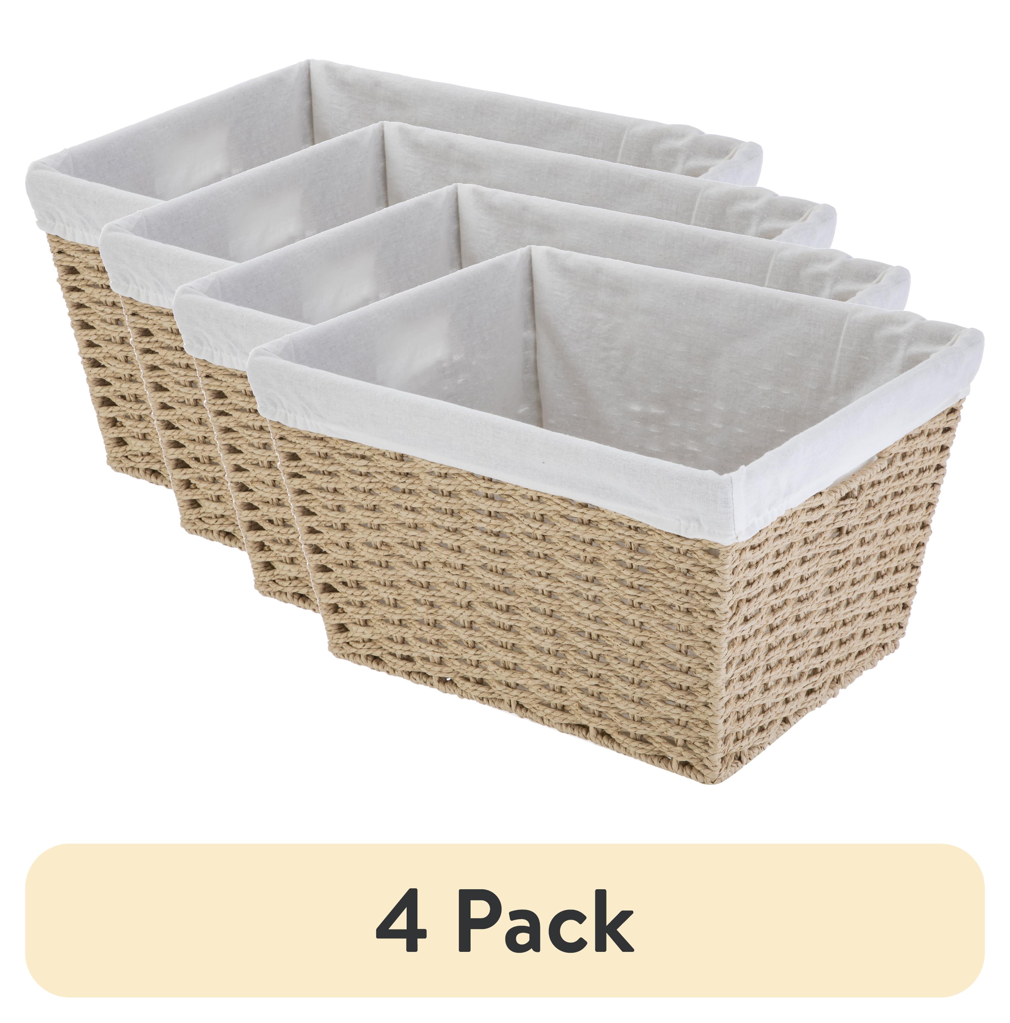 Mainstays Medium Tan Paper Rope Decorative Storage Basket - Walmart.com