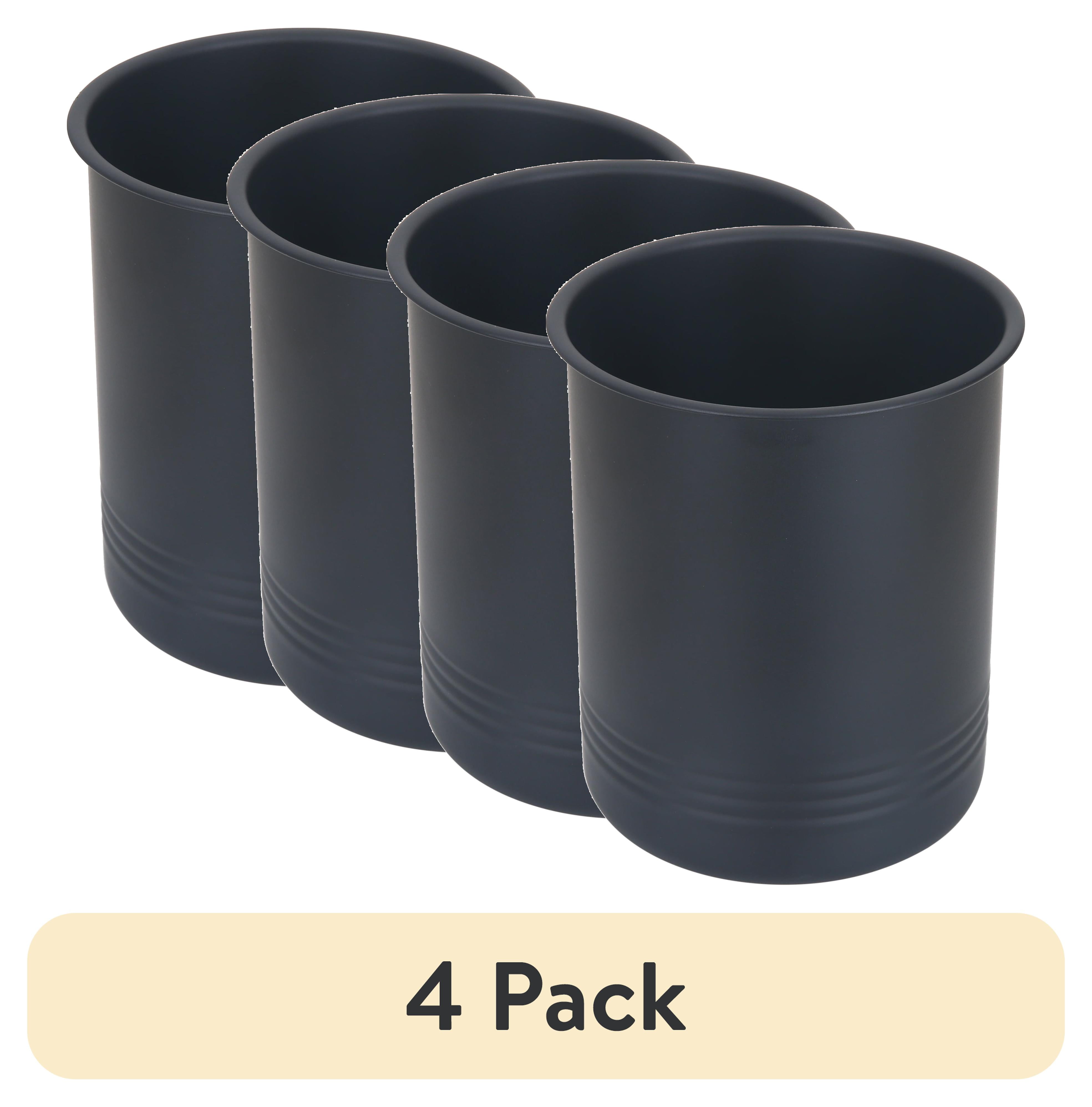 (4 pack) Mainstays Metal Utensil Holder, Black, Single, Well Suited to ...