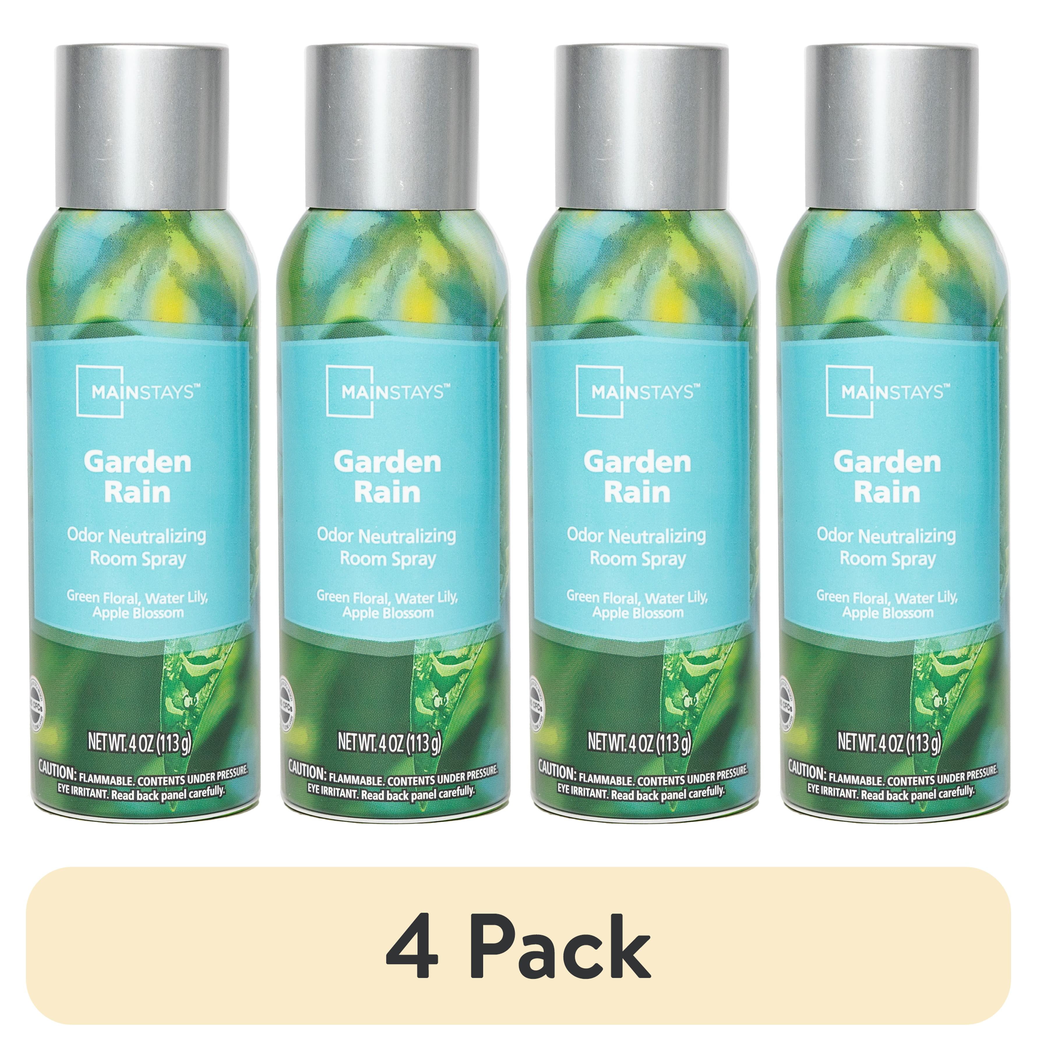 (4 pack) Mainstays Odor Neutralizing Room Spray, Garden Rain Air ...