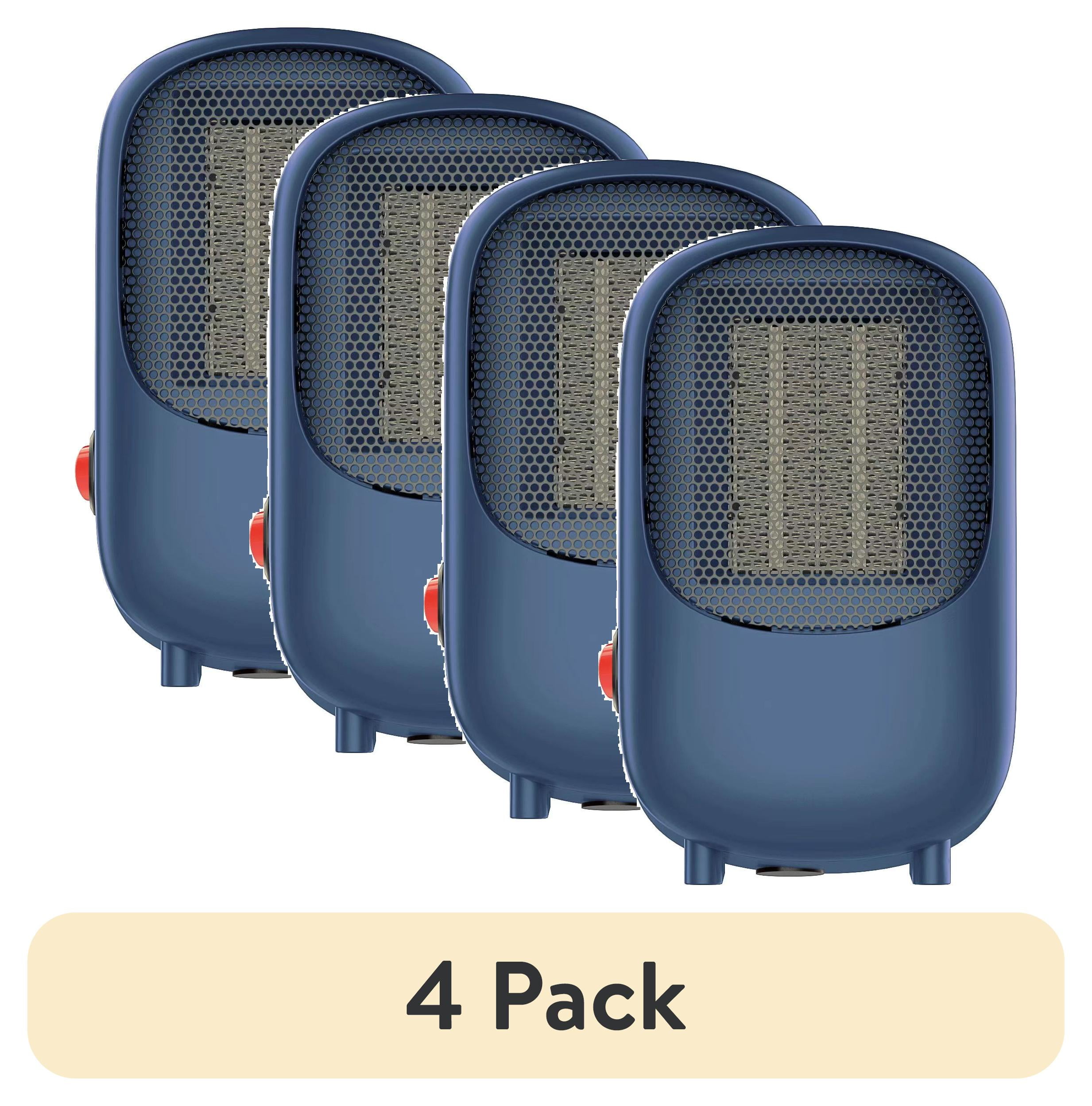 (4 pack) Mainstays Personal Electric Ceramic Heater 400W for Inside, Portable Electric Heater ...