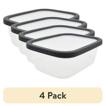 Mainstays Gray Plastic Microwave Safe Food Storage Container (20 Count ...