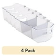 (4 pack) Mainstays Plastic Laundry Bin Closet Organizer, Clear ...
