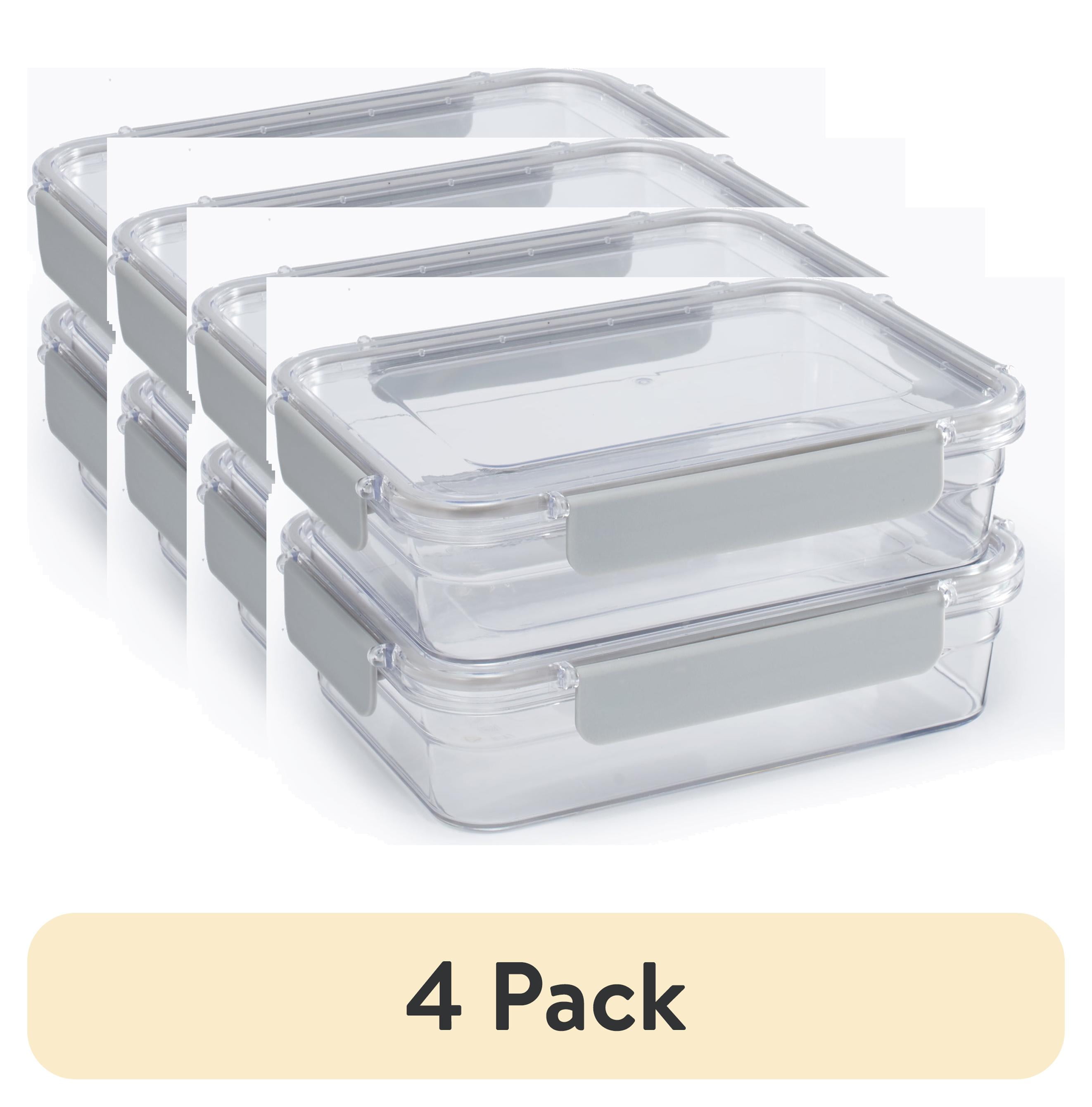 (4 pack) Mainstays Rectangular Tritan Stain-Proof Food Storage ...