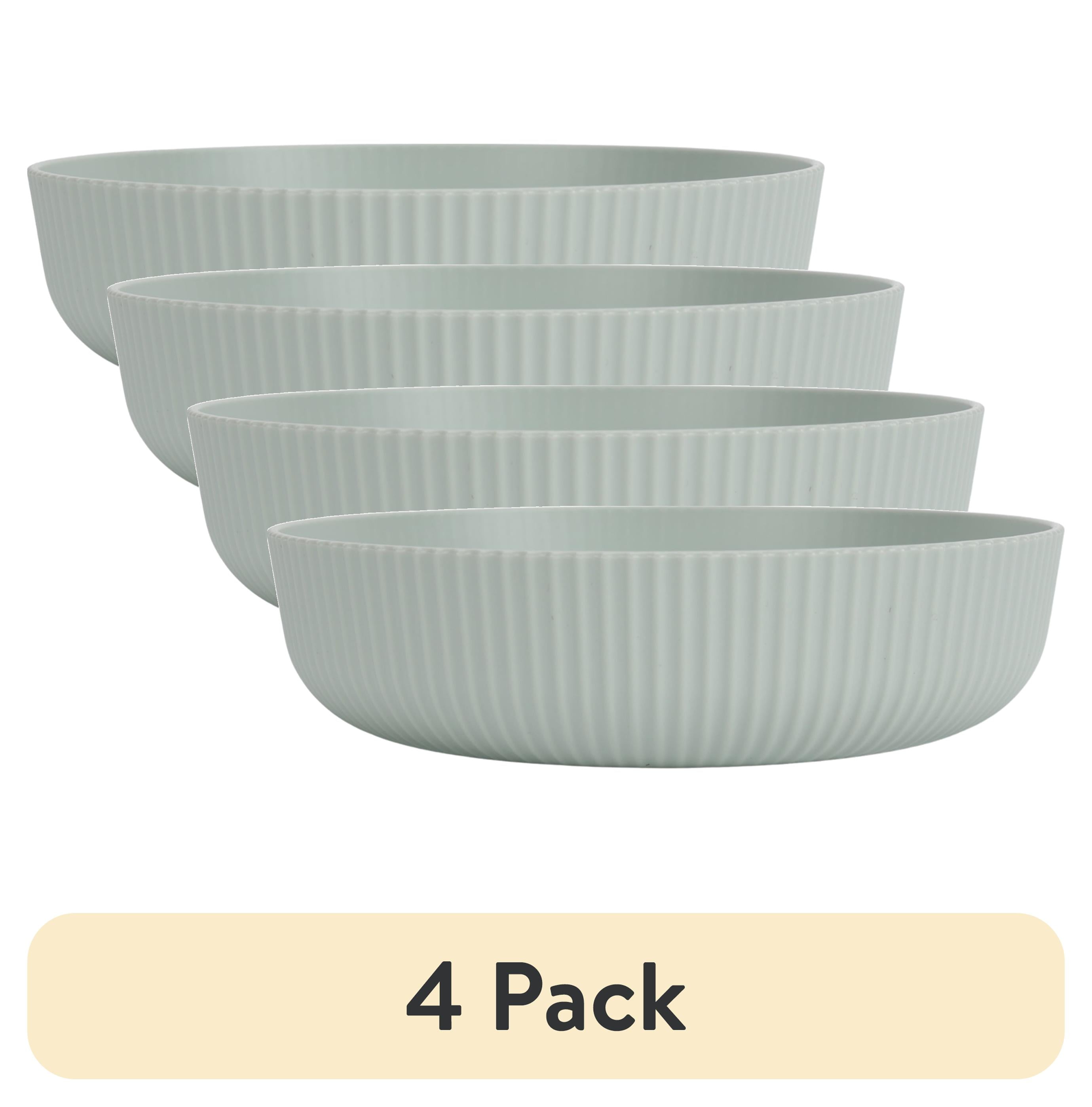 Mainstays Eco-Friendly Recycled Plastic Dinner Bowl 43-Ounce Soft Sea ...