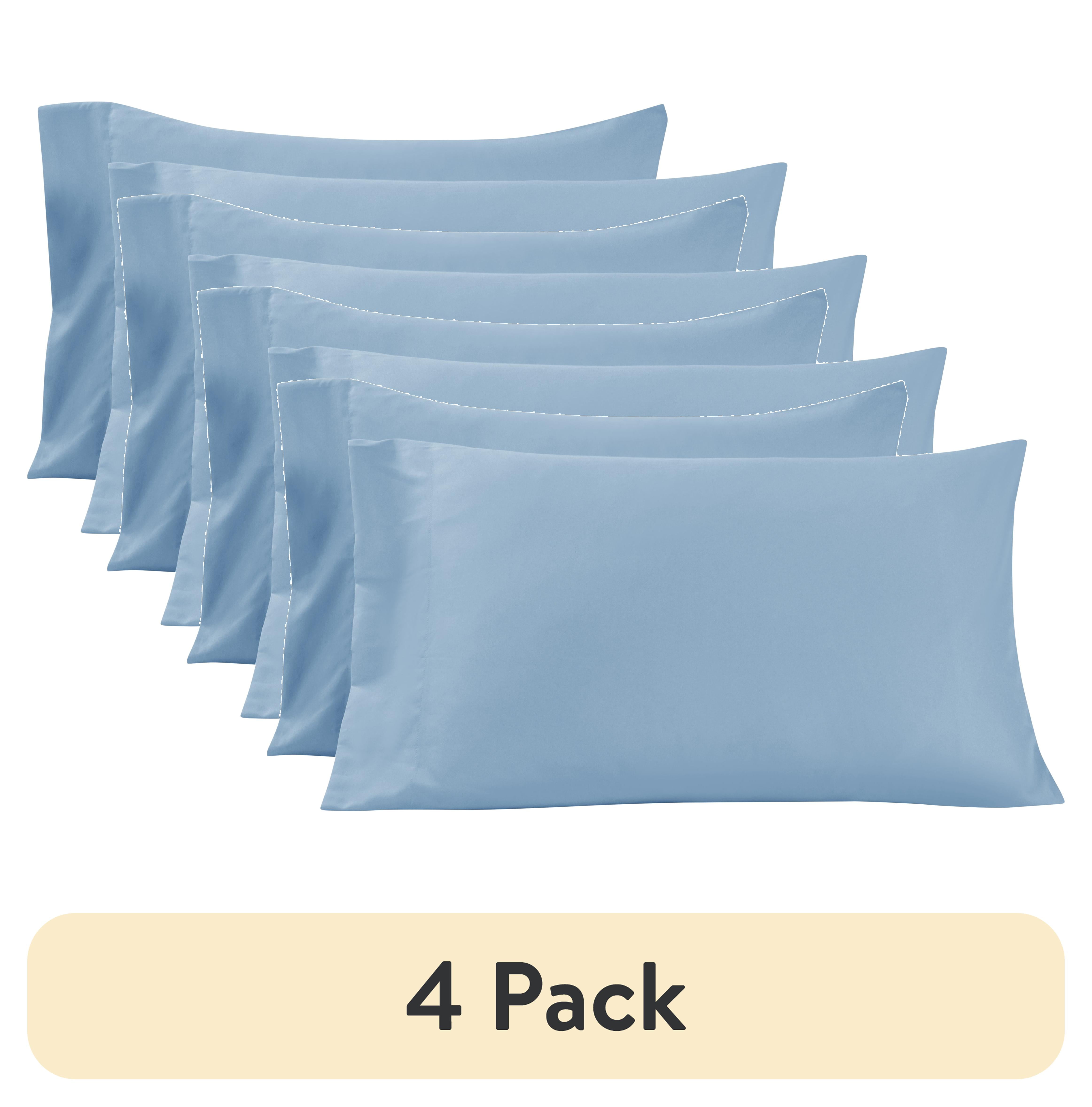 (4 pack) Mainstays Super Soft Brushed Microfiber Pillowcase Set, King ...