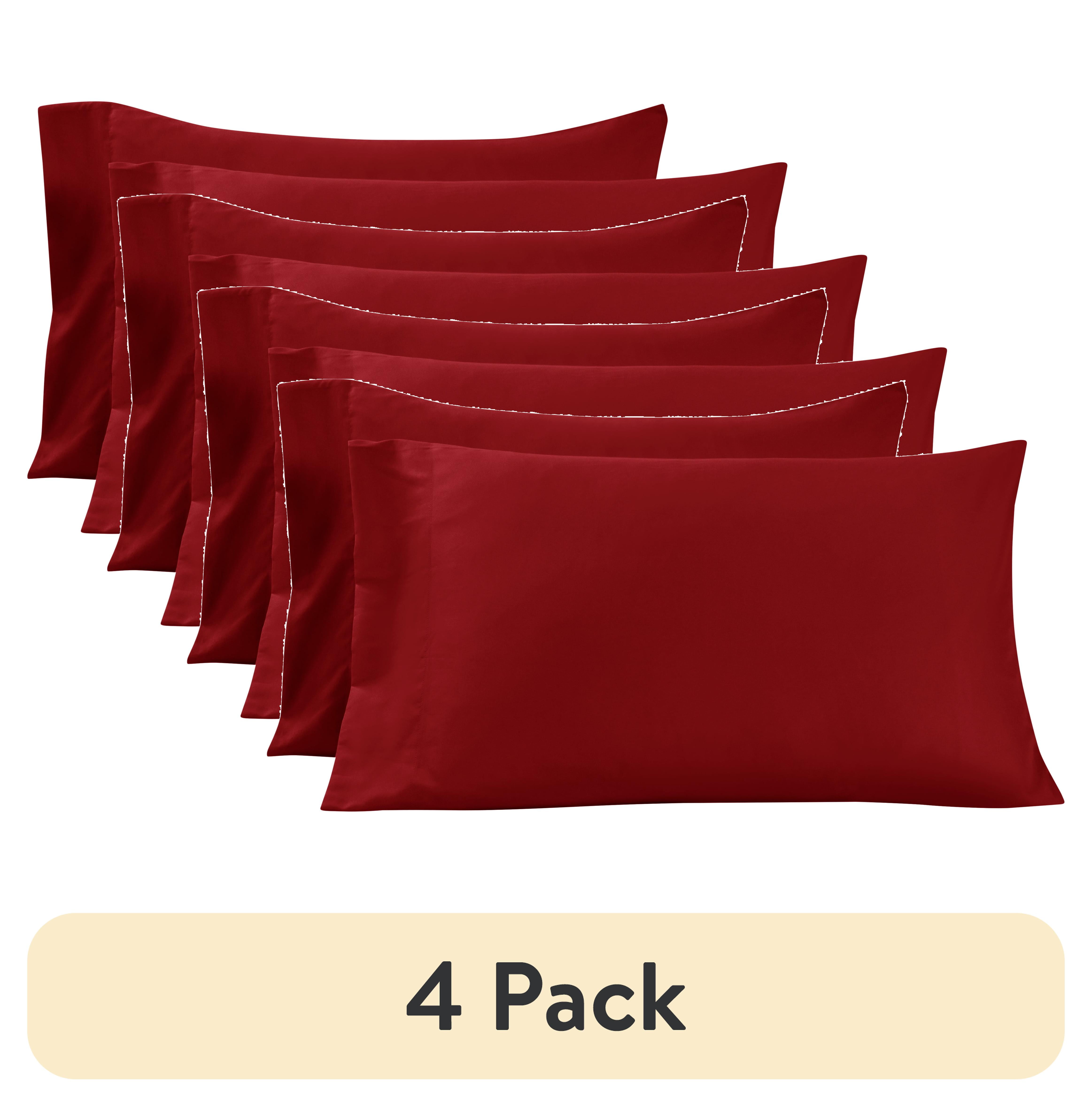 (4 pack) Mainstays Super Soft Brushed Microfiber Pillowcase Set, Std ...