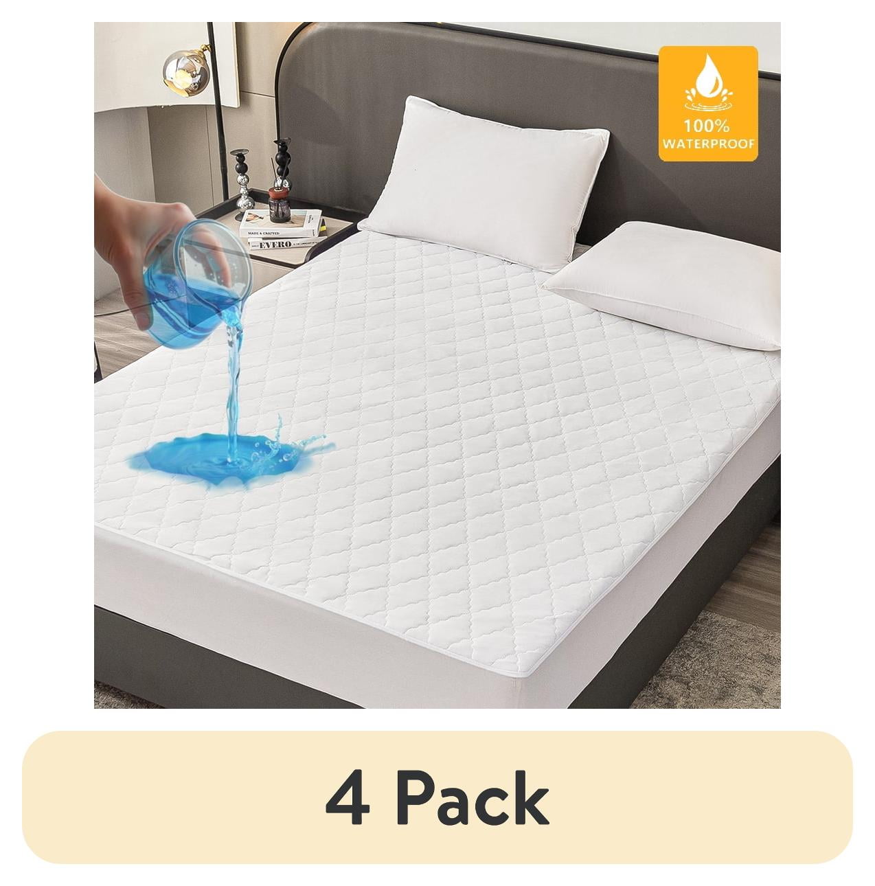 (4 pack) Mainstays Waterproof Mattress Pad, King 76 in x 80 in ...