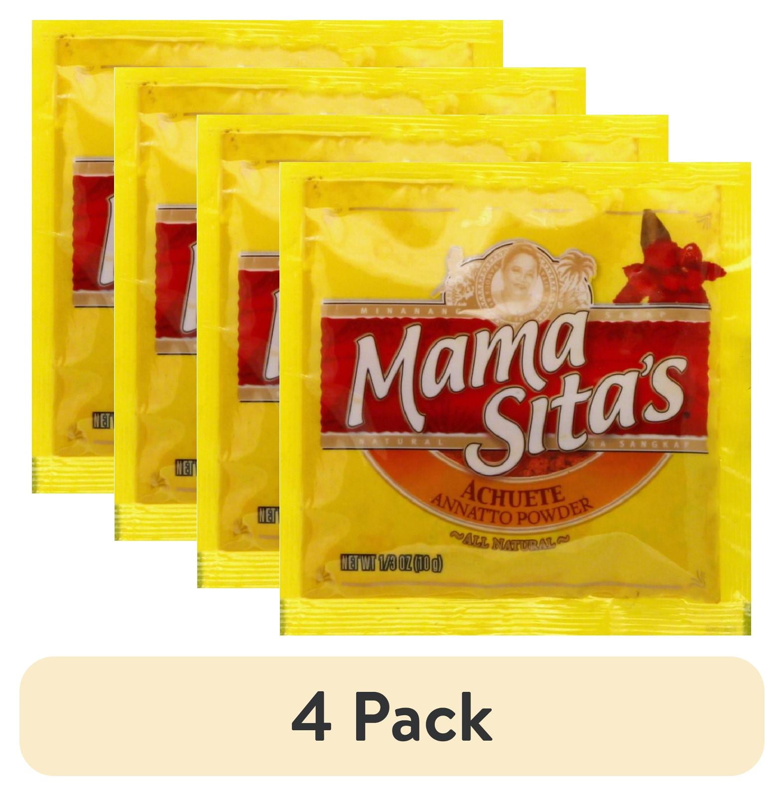 (4 pack) Mama Sita's All Natural Annatto Powder, Anchuete-Achiote, 0.33 ...