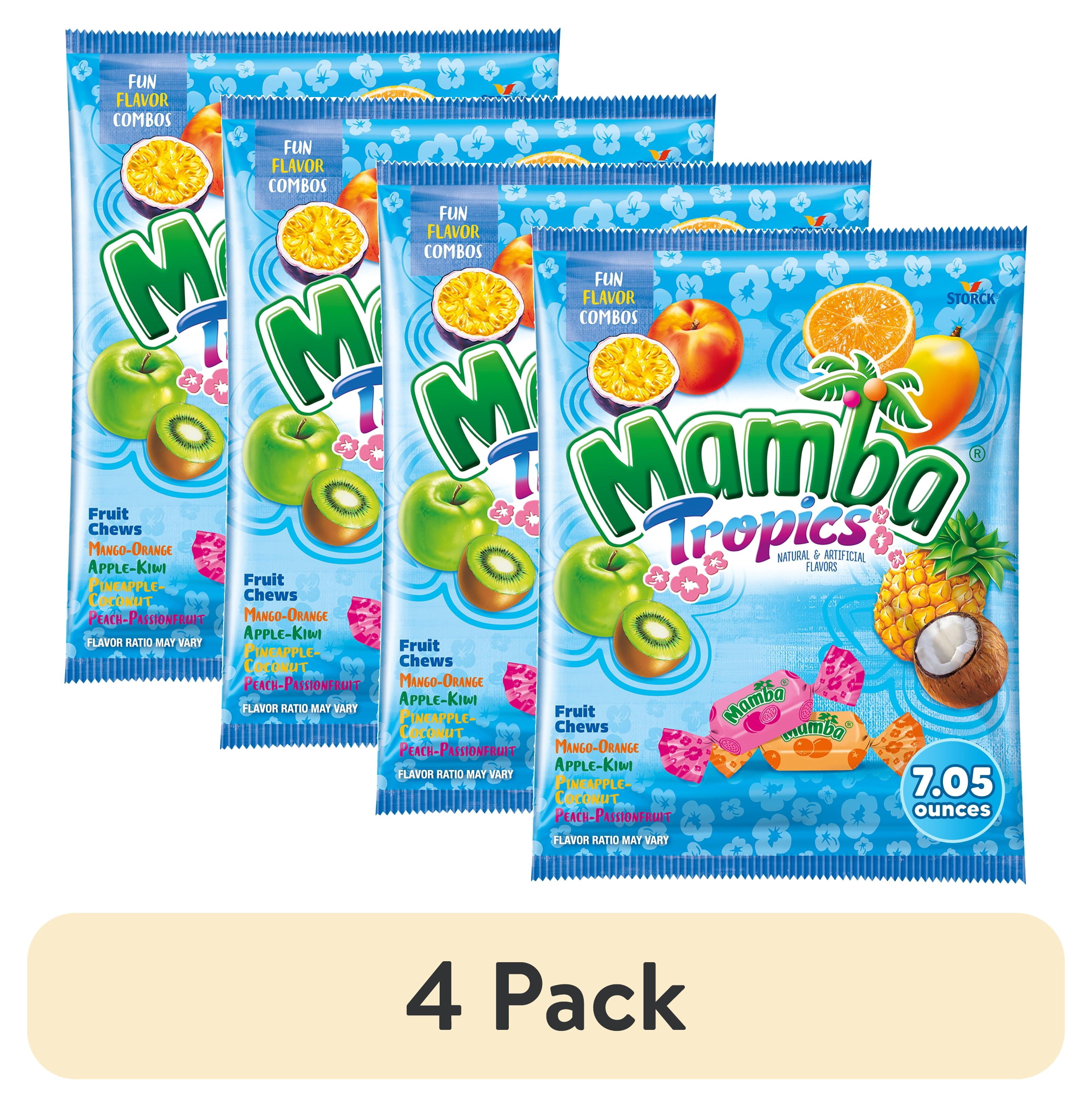 (4 pack) Mamba Tropics Fruit Chews Chewy Candy, 7.05 oz - Walmart.com