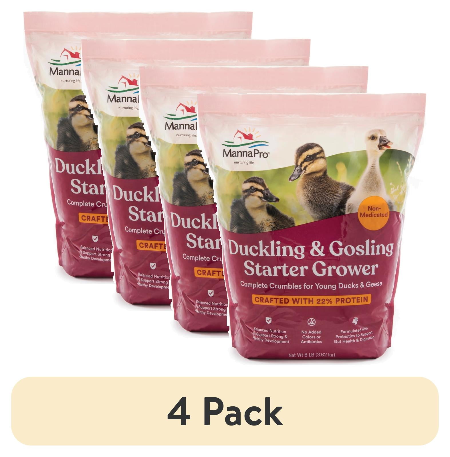 (4 pack) Manna Pro Duck and Gosling Starter Grower 8 lb - Walmart.com