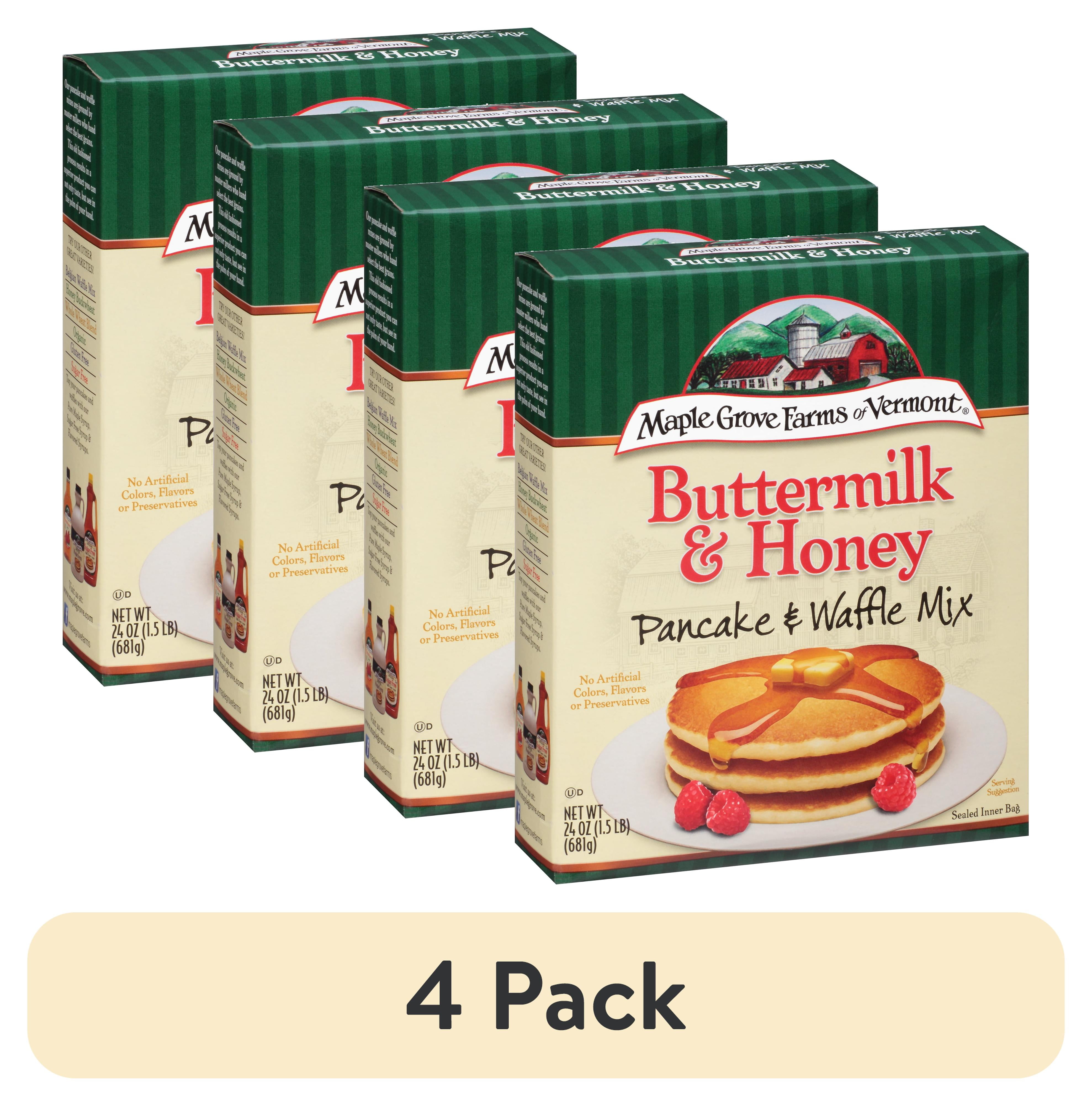 (4 pack) Maple Grove Farms Pancake & Waffle Mix, Honey Buckwheat, 24 Oz ...