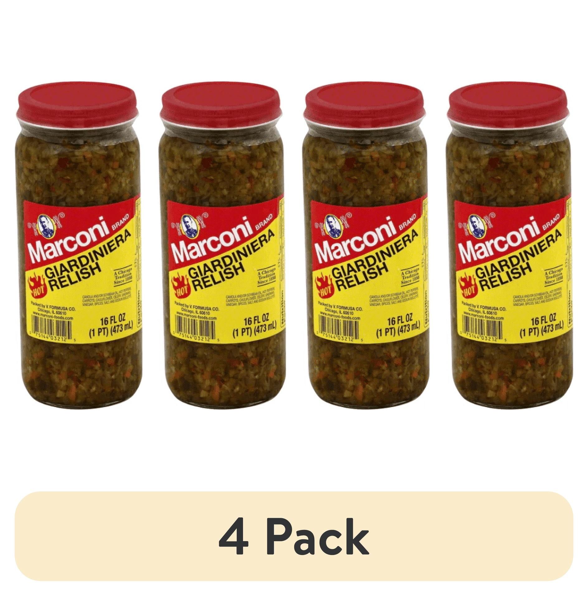 (4 pack) Marconi Hot Giardiniera Relish, 16 oz (Pack of 2) - Walmart.com