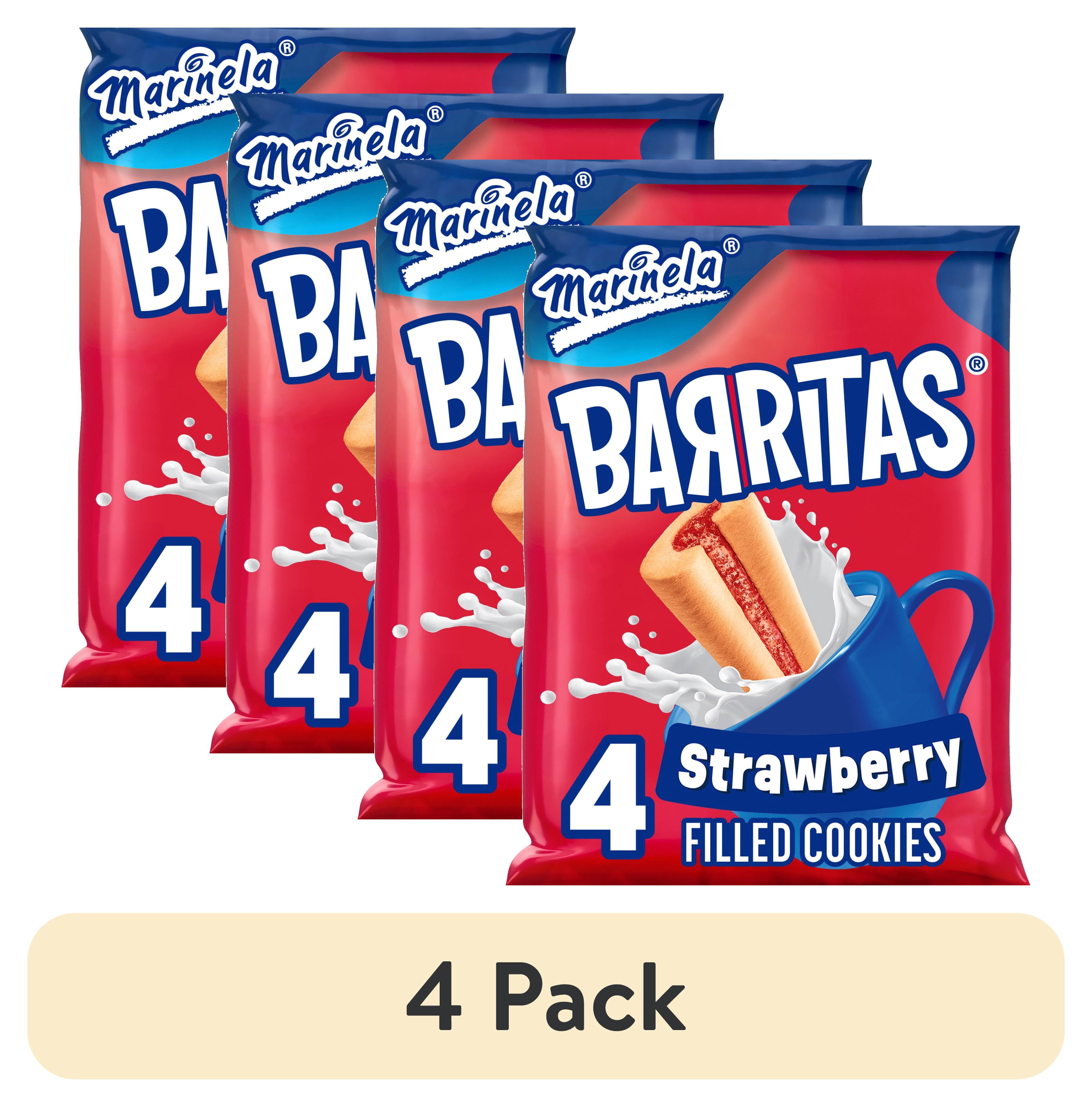 (4 pack) Marinela Barritas Fresa Filled Cookies, 2 Packs, Strawberry ...