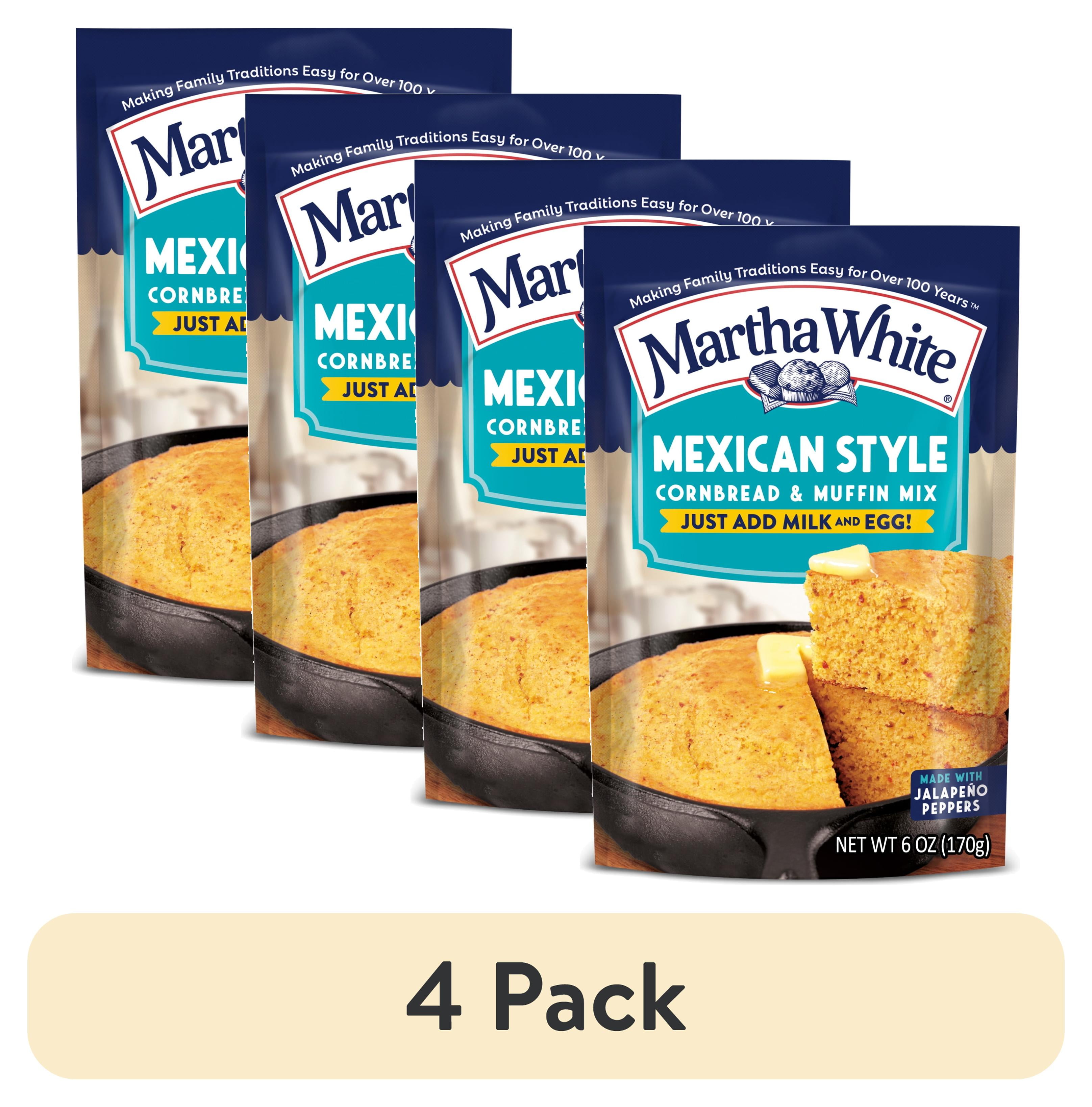 (4 pack) Martha White Mexican Cornbread Mix, 6 oz Pouch - Walmart.com