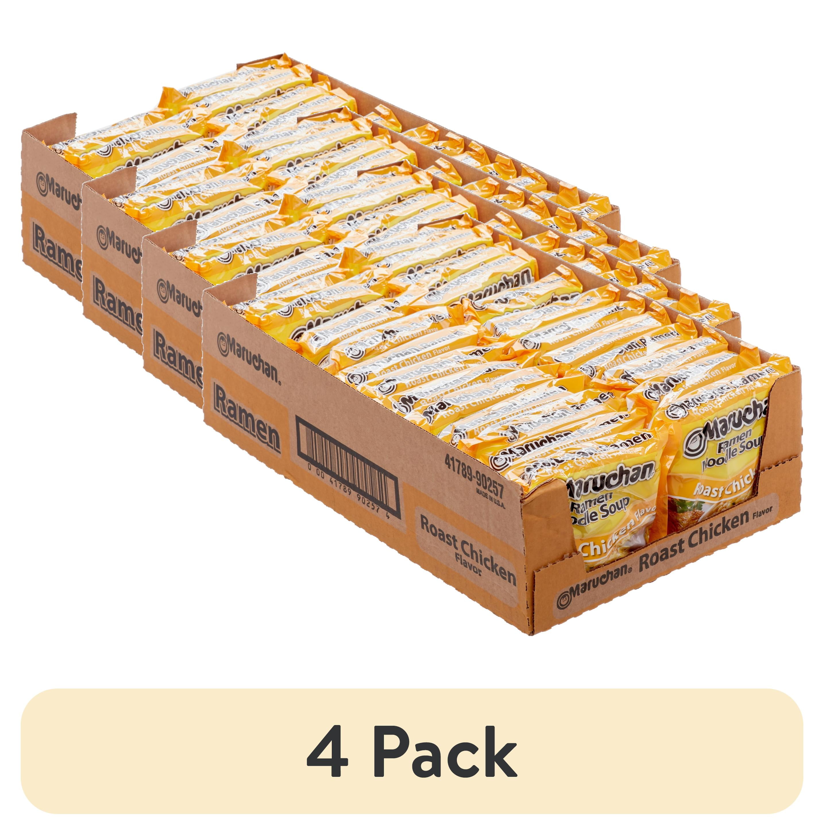 (4 pack) Maruchan Roast Chicken Ramen Noodles, 3 oz Shelf Stable ...