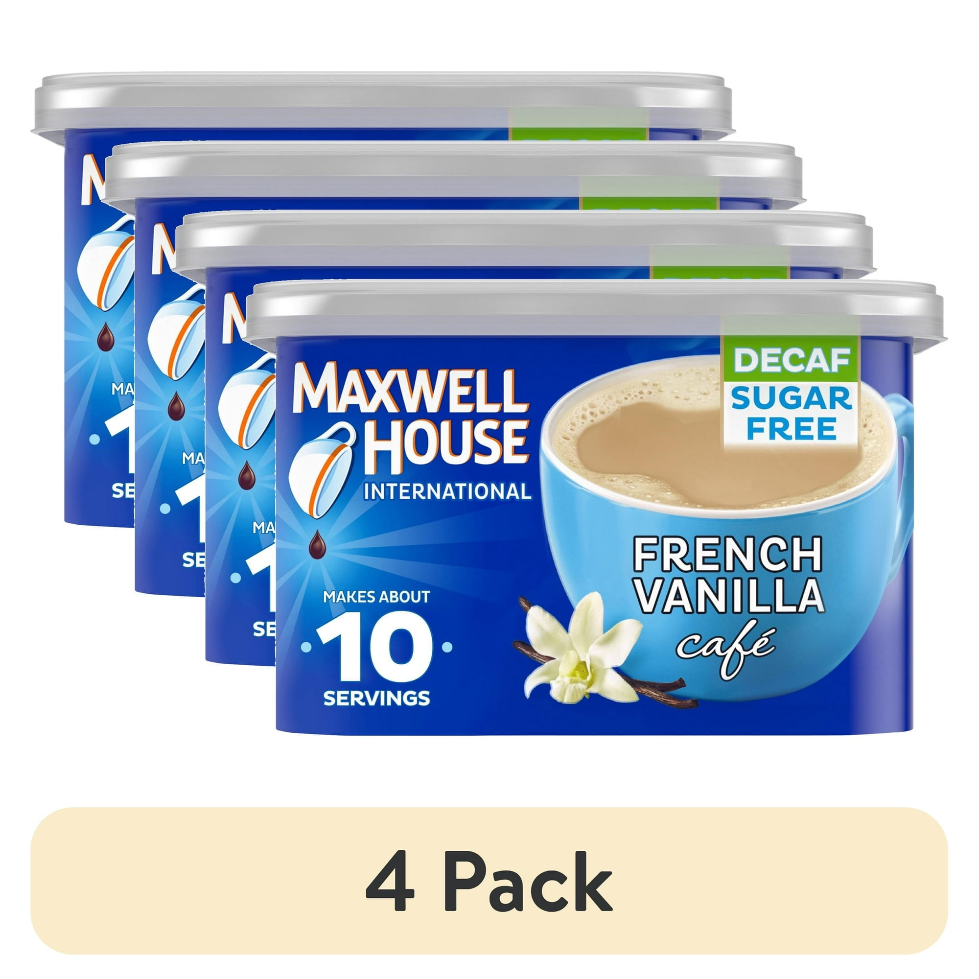 (4 pack) Maxwell House International French Vanilla Sugar Free Decaf ...
